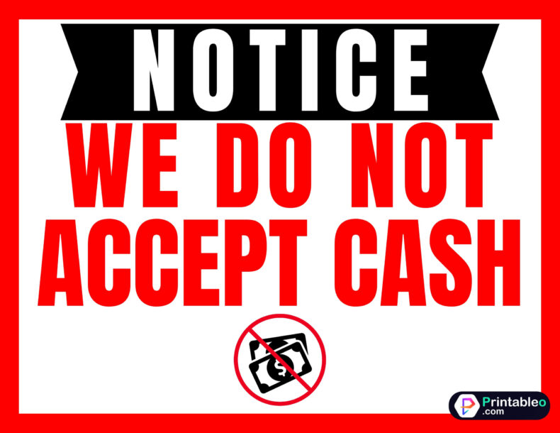 20 Printable Cash Only Sign Download FREE PDFs 20 Printable Cash Only Sign Download FREE PDFs