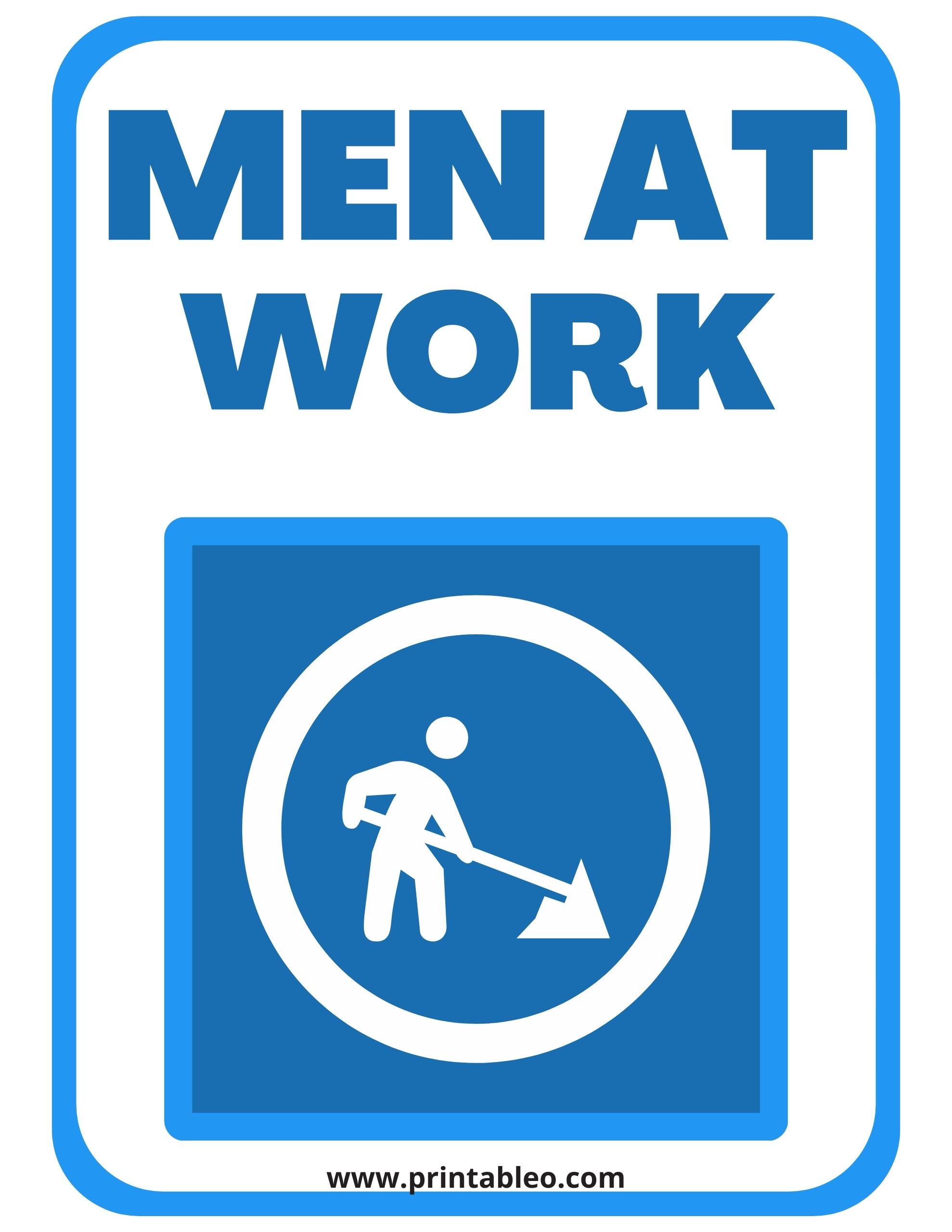 33+At Work Signs (Men, Women, Funny PDF) - Printableo.Com