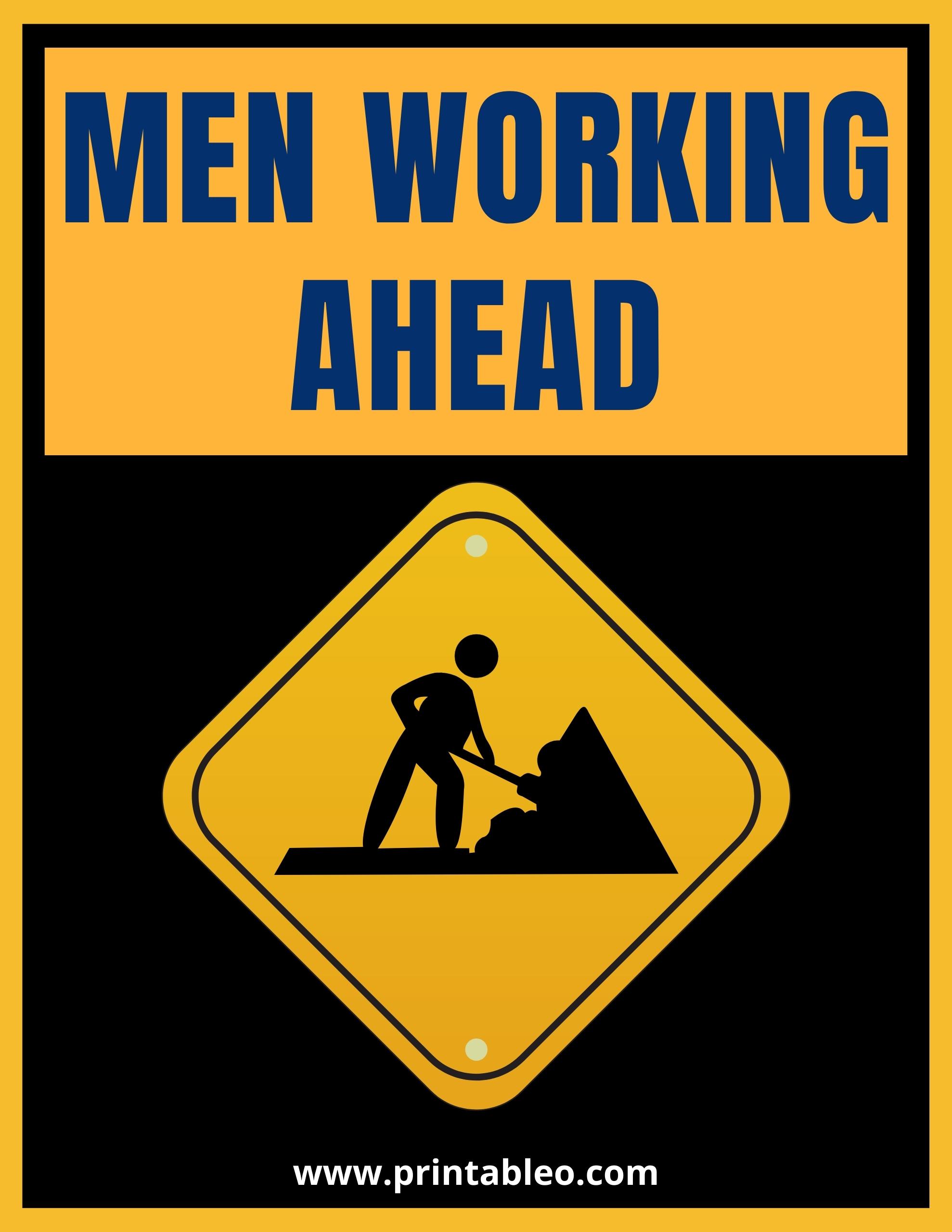 33+At Work Signs (Men, Women, Funny PDF) - Printableo.Com