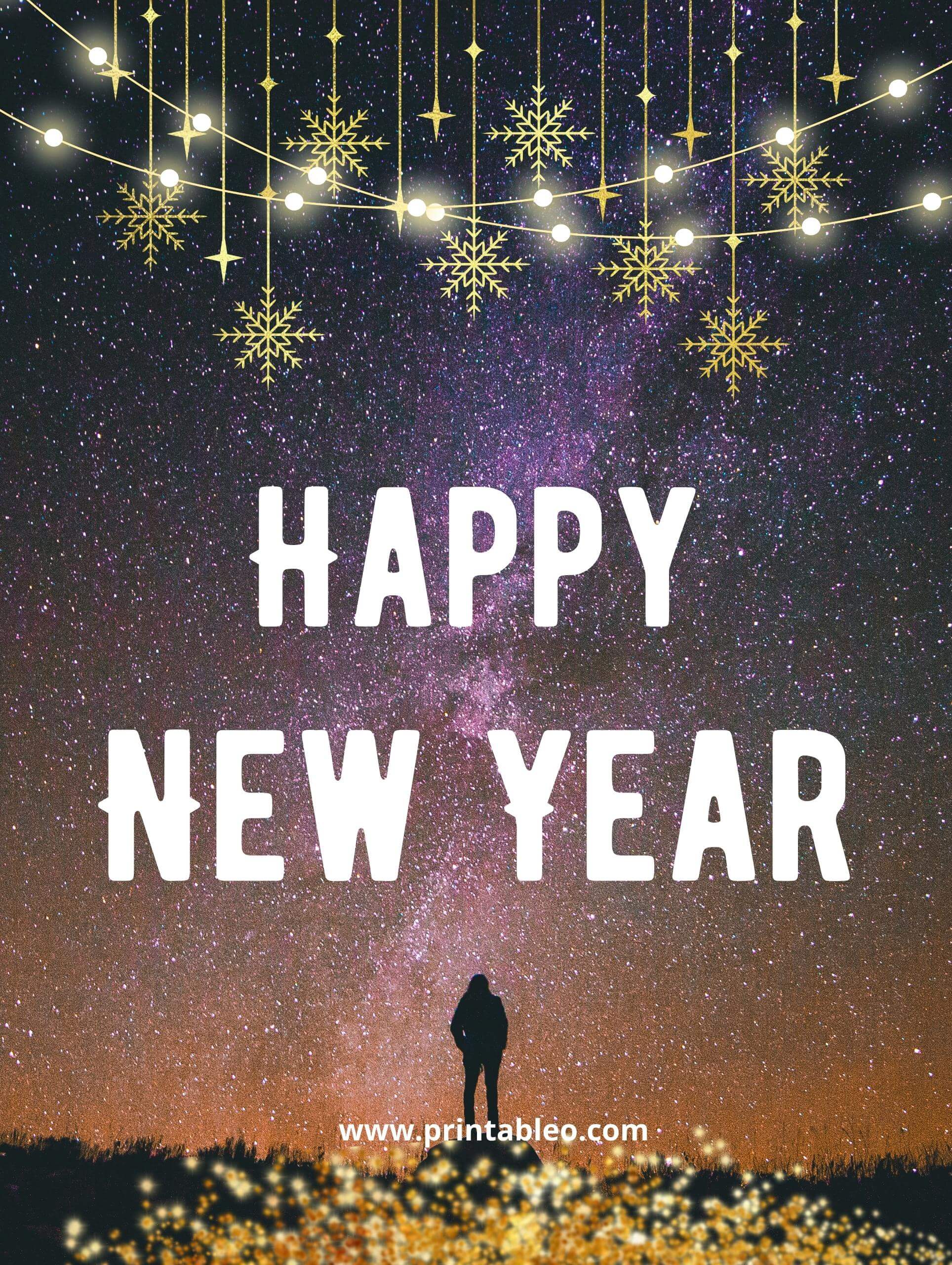 47+ Printable Happy New Year Sign /New Year's Day Sign