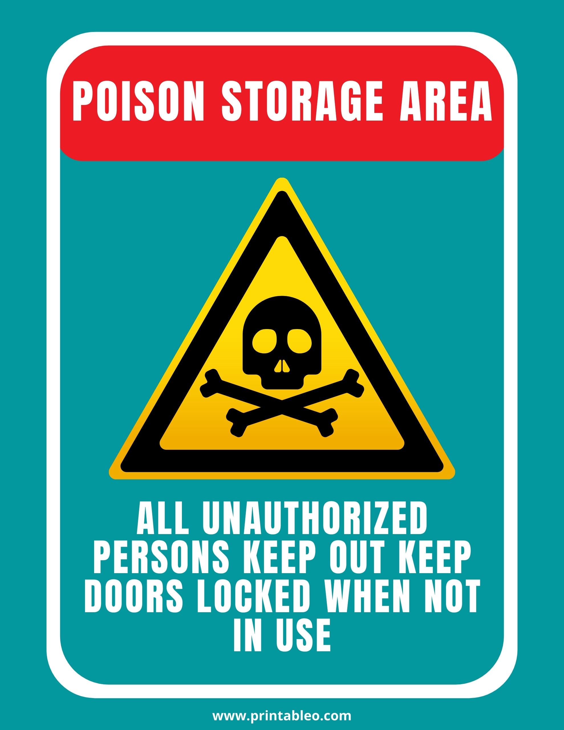 30+ Poison Signs | Download FREE Printable PDFs