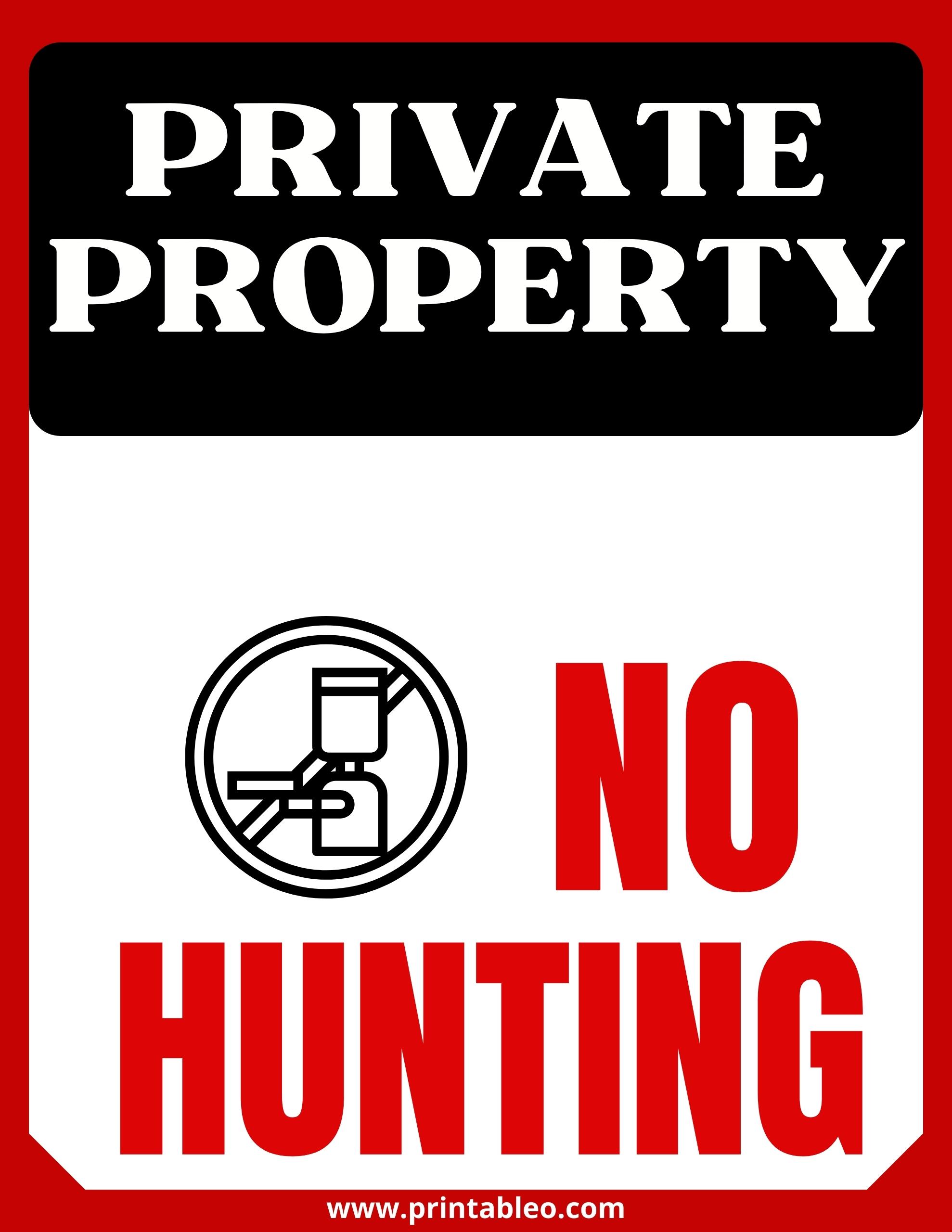31+ Printable No Hunting Signs | Free Download
