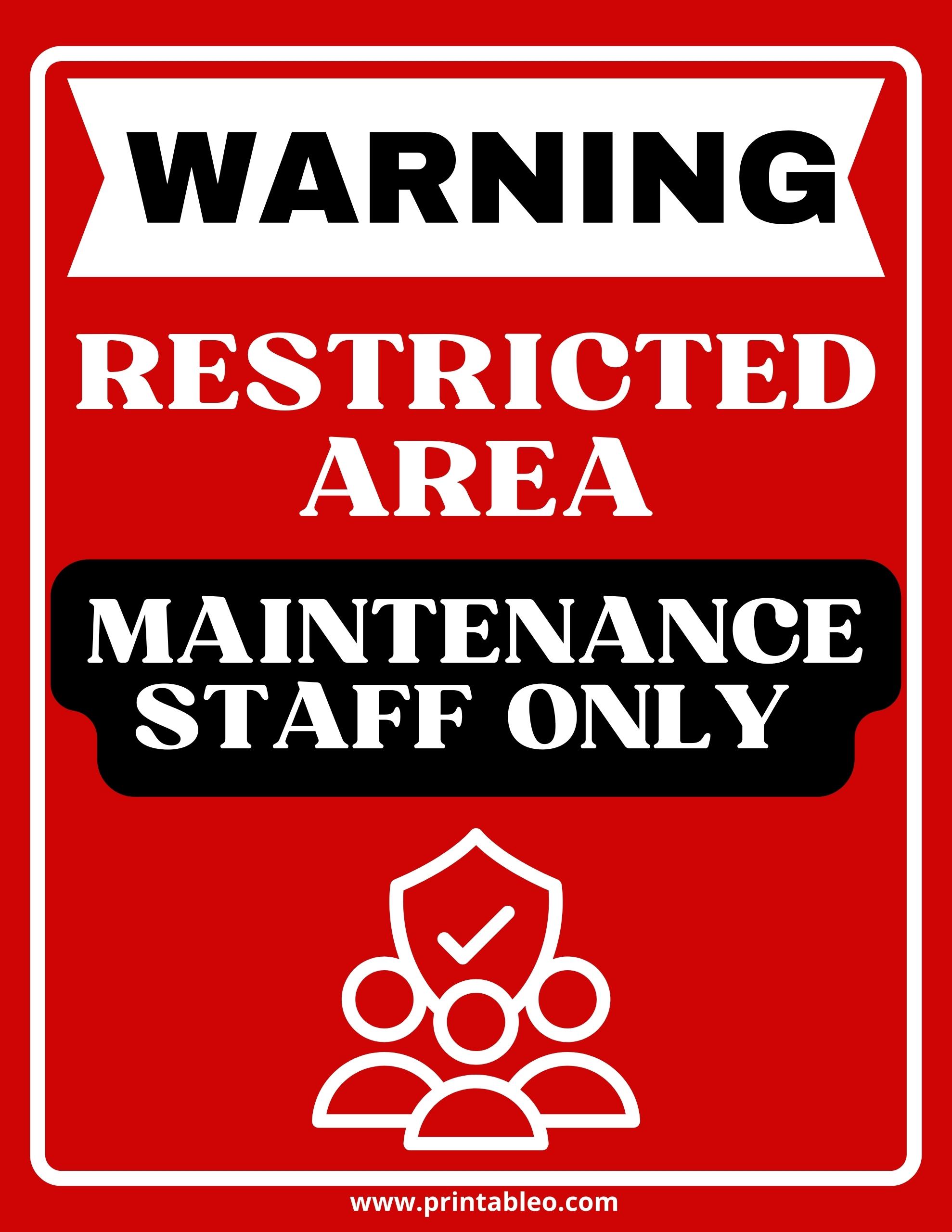 20+ Maintenance Signs | Download FREE Printable PDFs