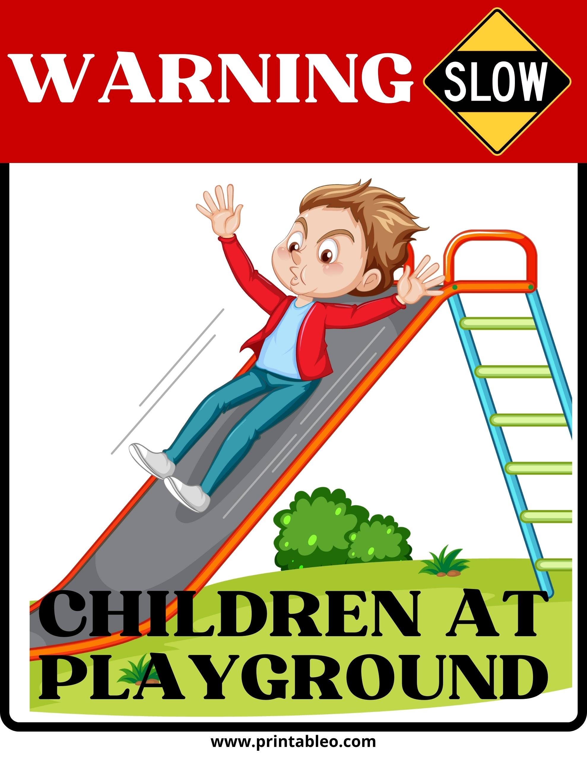 35+ Children Playing Signs | Download FREE Printable