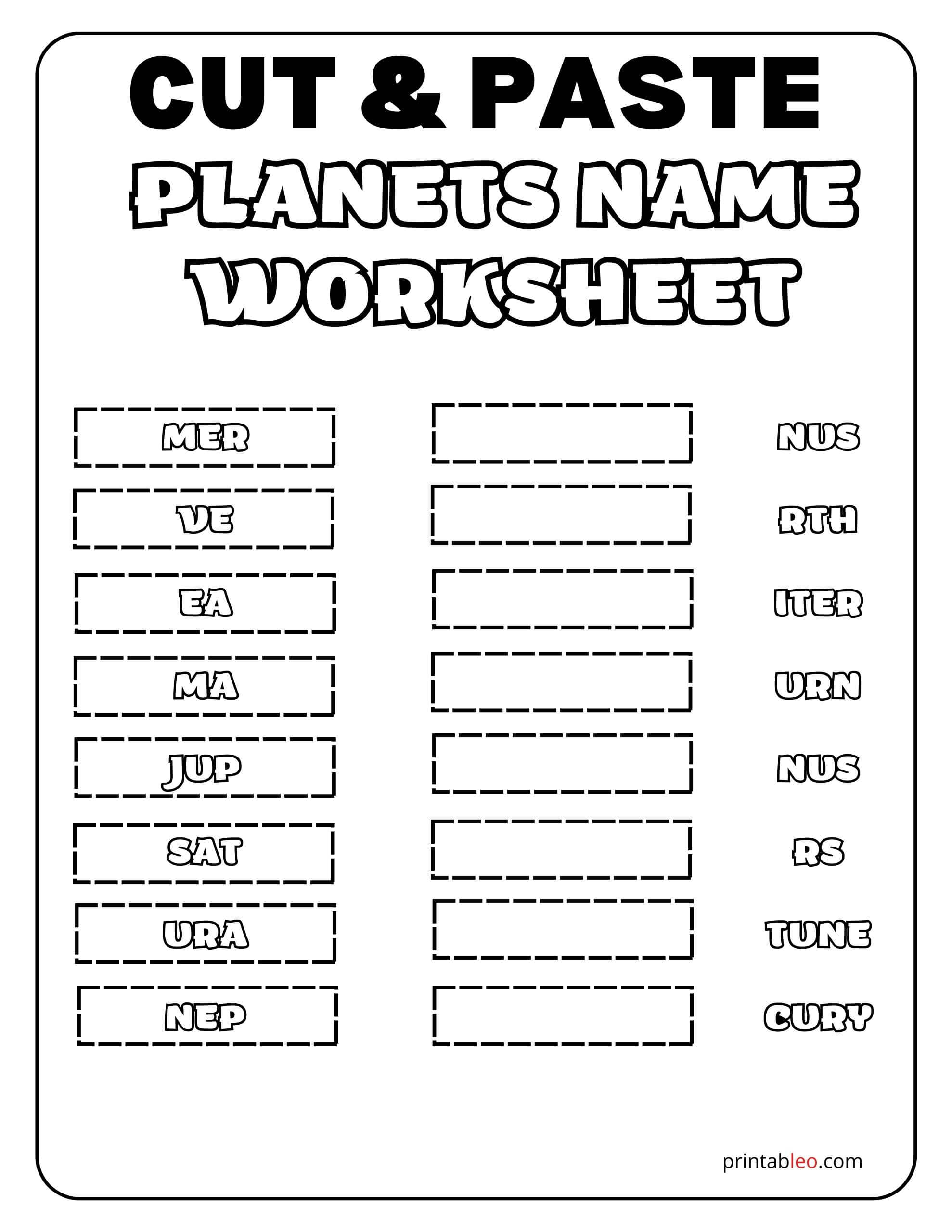 40+ Planets Handwriting Worksheets - Printableo.Com