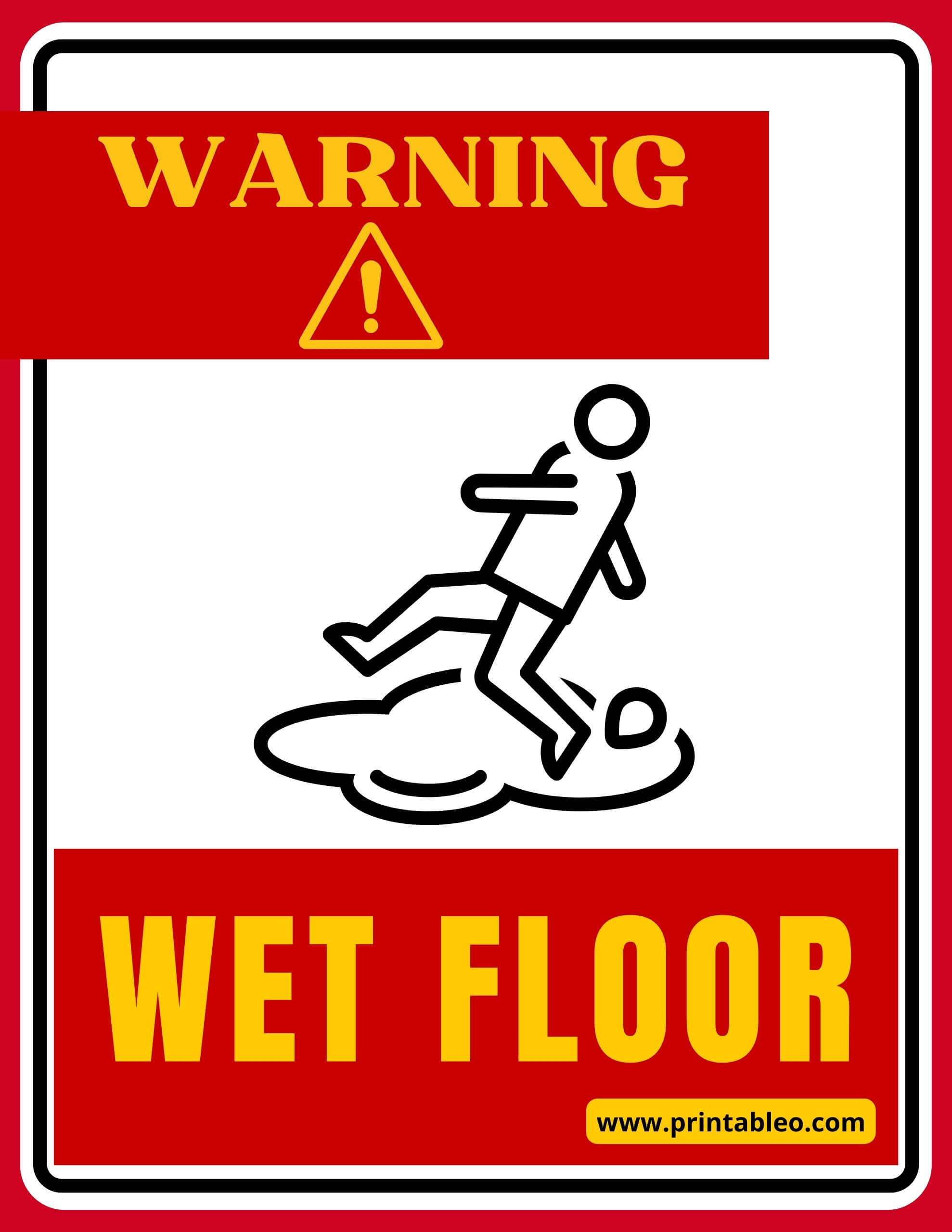 47+ Printable Wet Floor Signs | Free Download