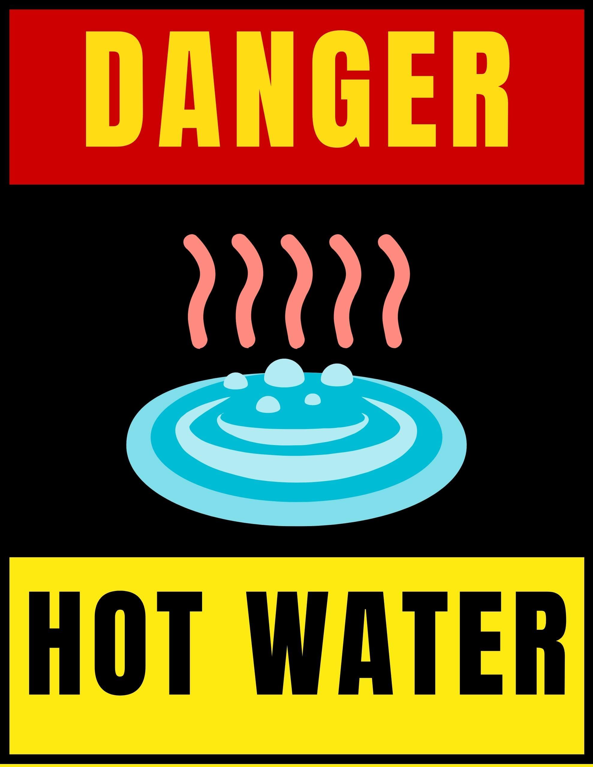 32+ Printable Hot Water Sign Templates - Printableo.Com