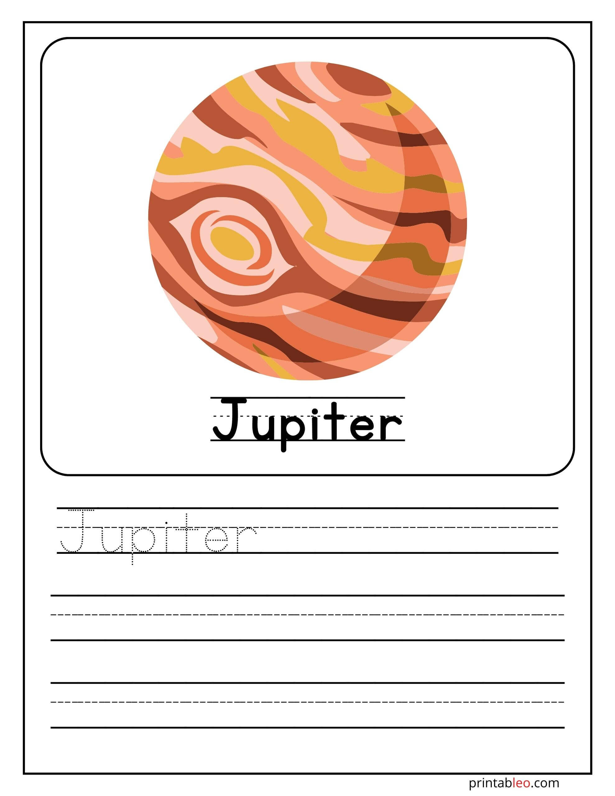 40+ Planets Handwriting Worksheets - Printableo.Com