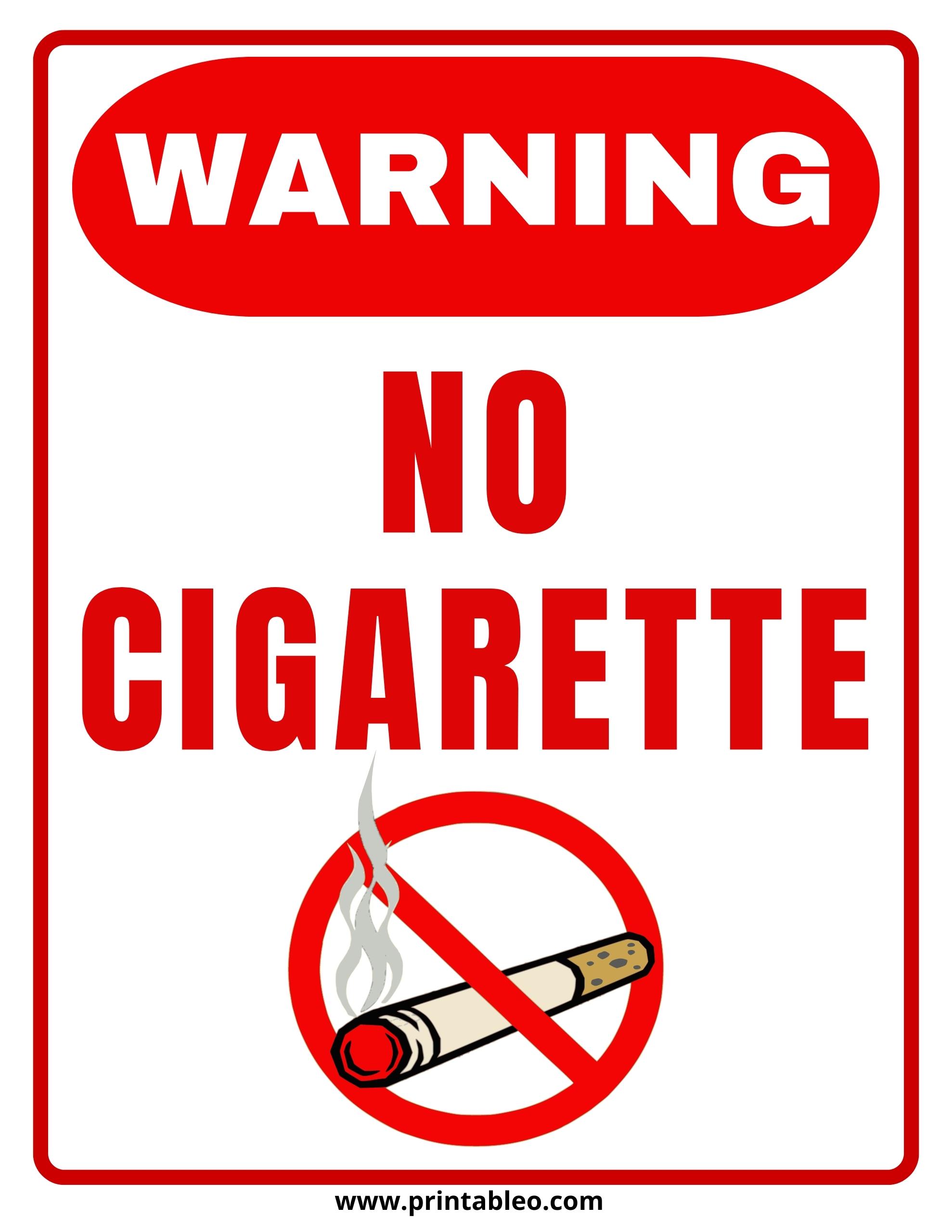 50+ Printable No Smoking Signs & Symbols | Free Download
