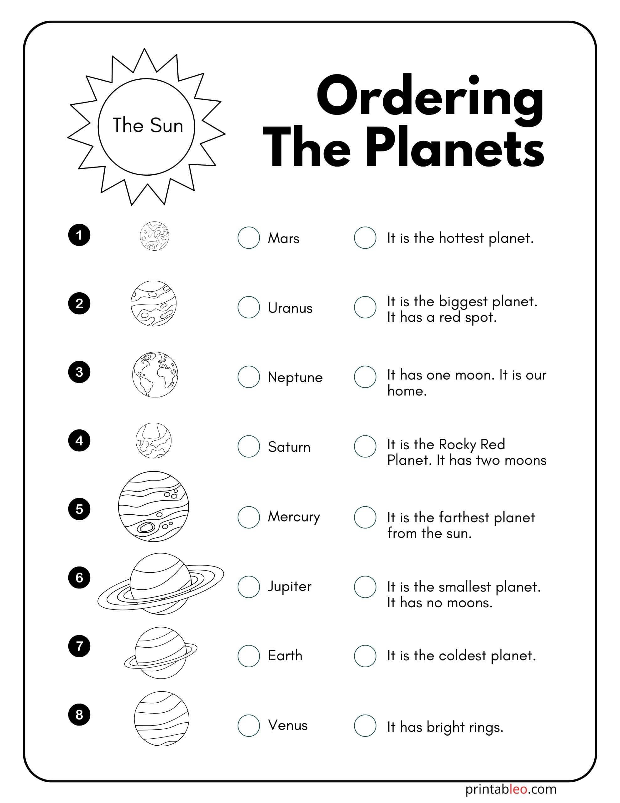 40+ Planets Handwriting Worksheets - Printableo.Com
