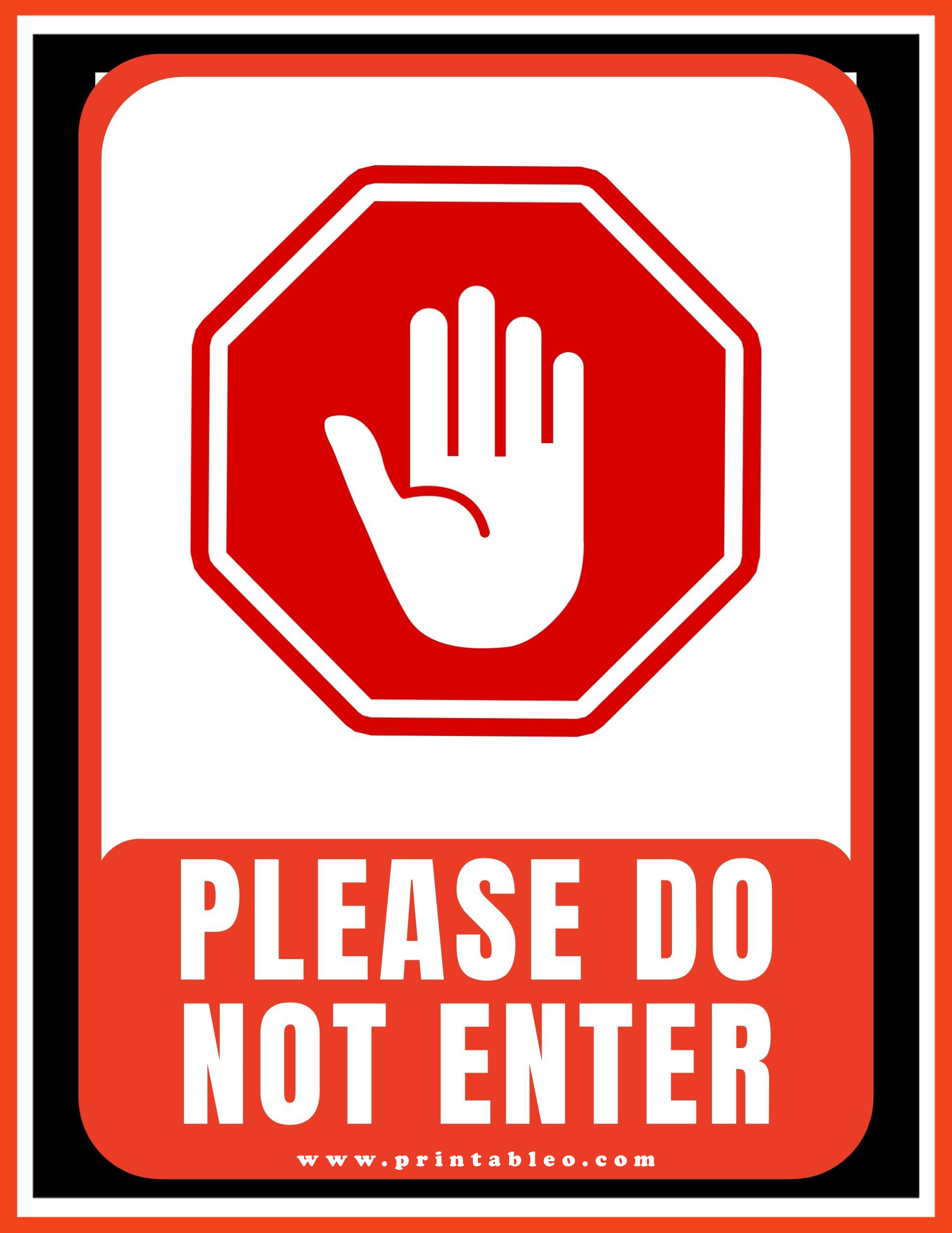 78+ Printable Do Not Enter Sign - Printableo.Com