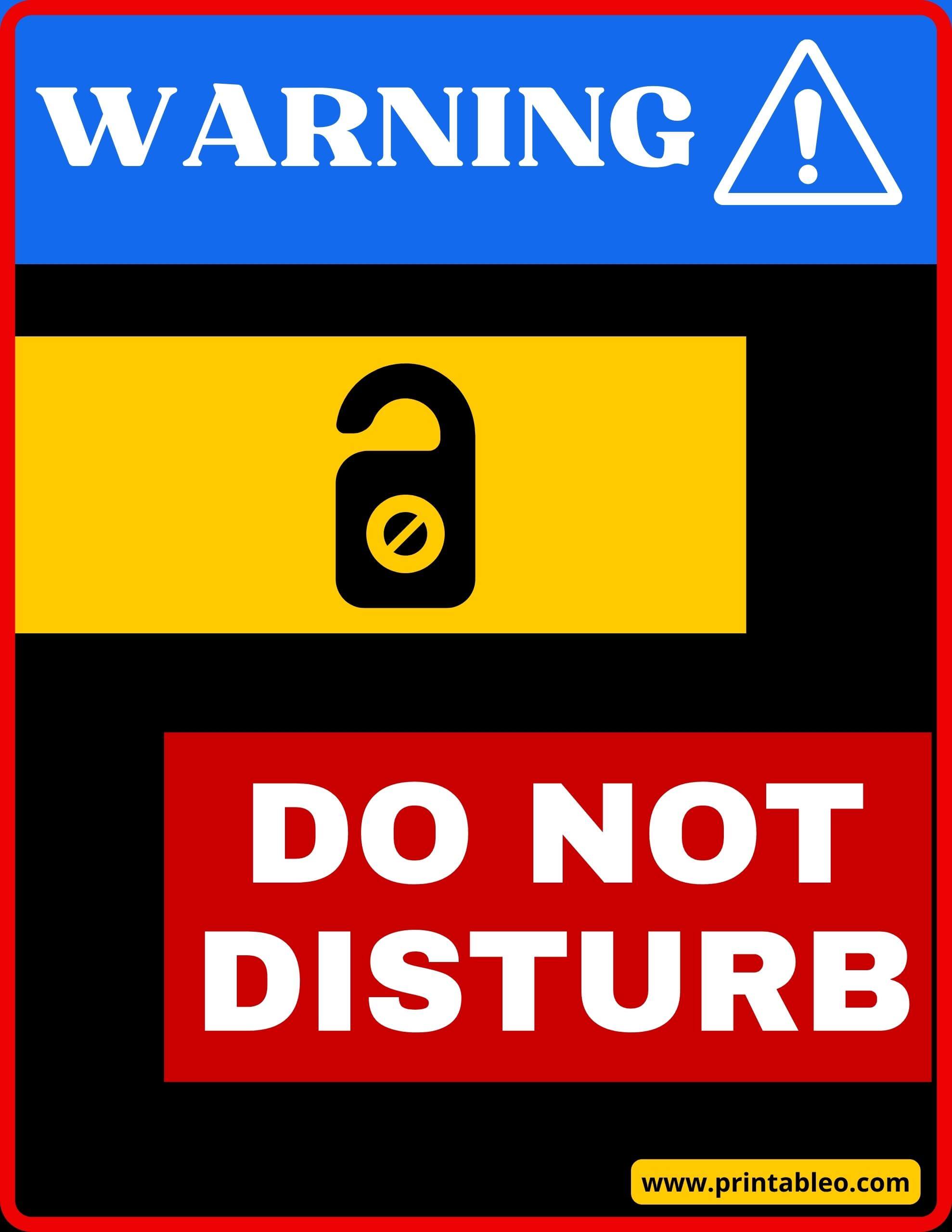 42+ Printable Do Not Disturb Sign For Rooms/Hotels/Meetings