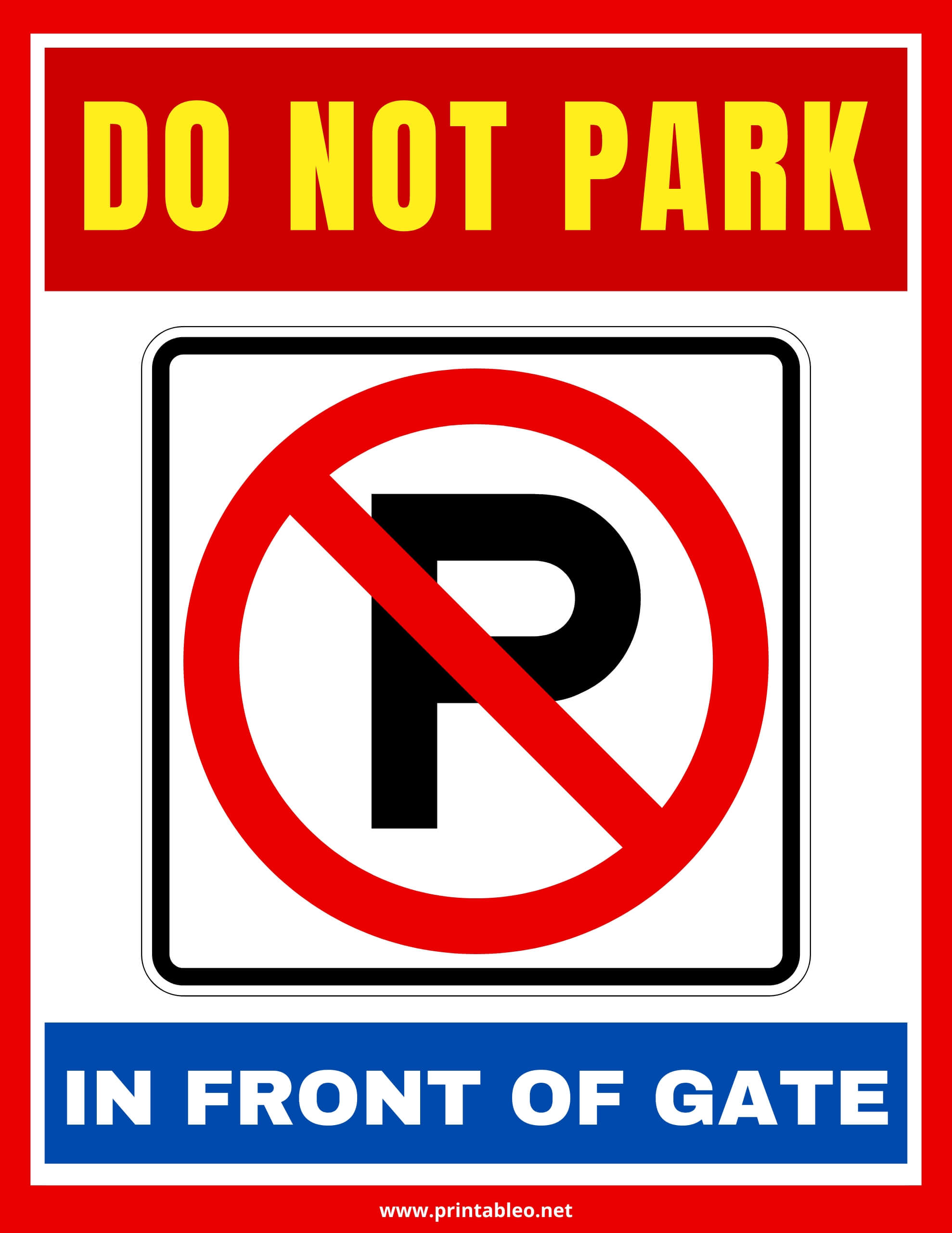 76+ No Parking Sign | Download FREE Printable PDFs