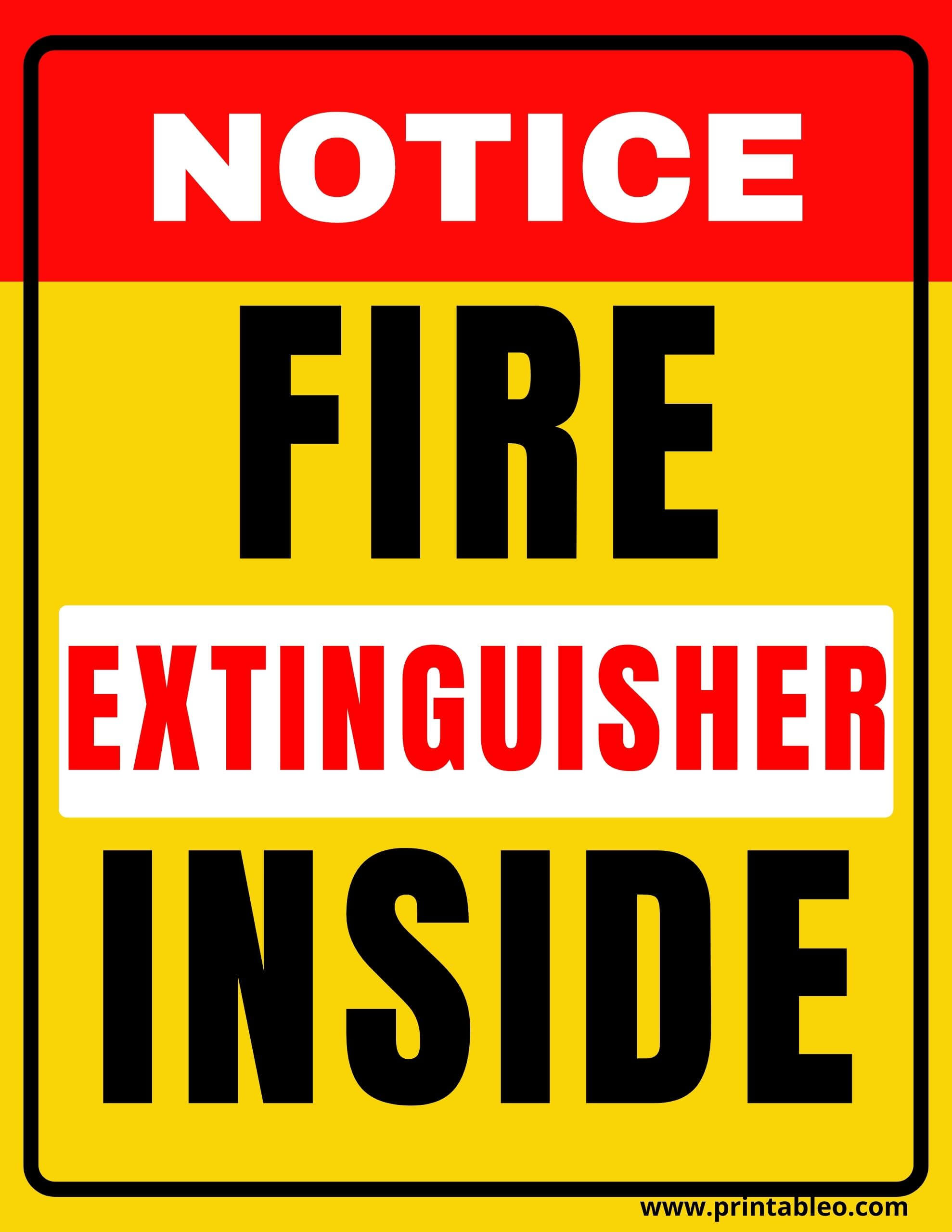 23+ Fire Extinguisher Signs - Printableo.Com