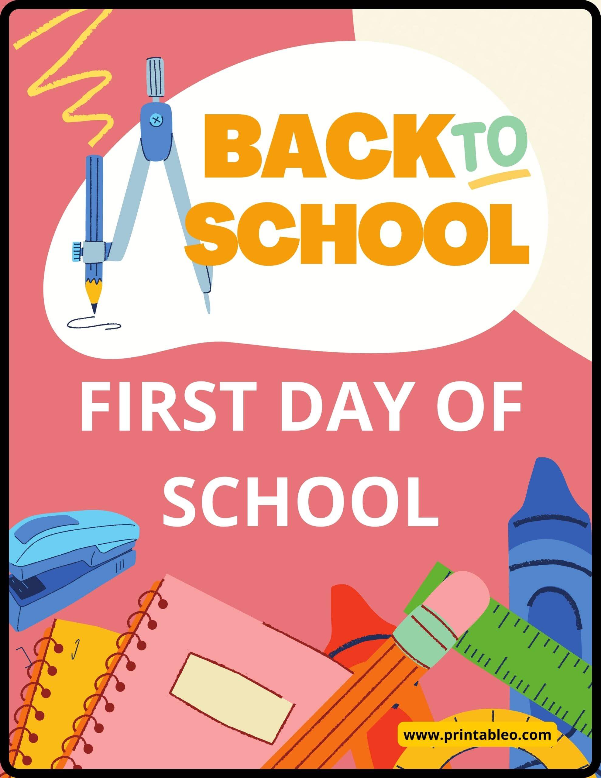 32+ First Day Of School Signs | FREE Printable PDFs