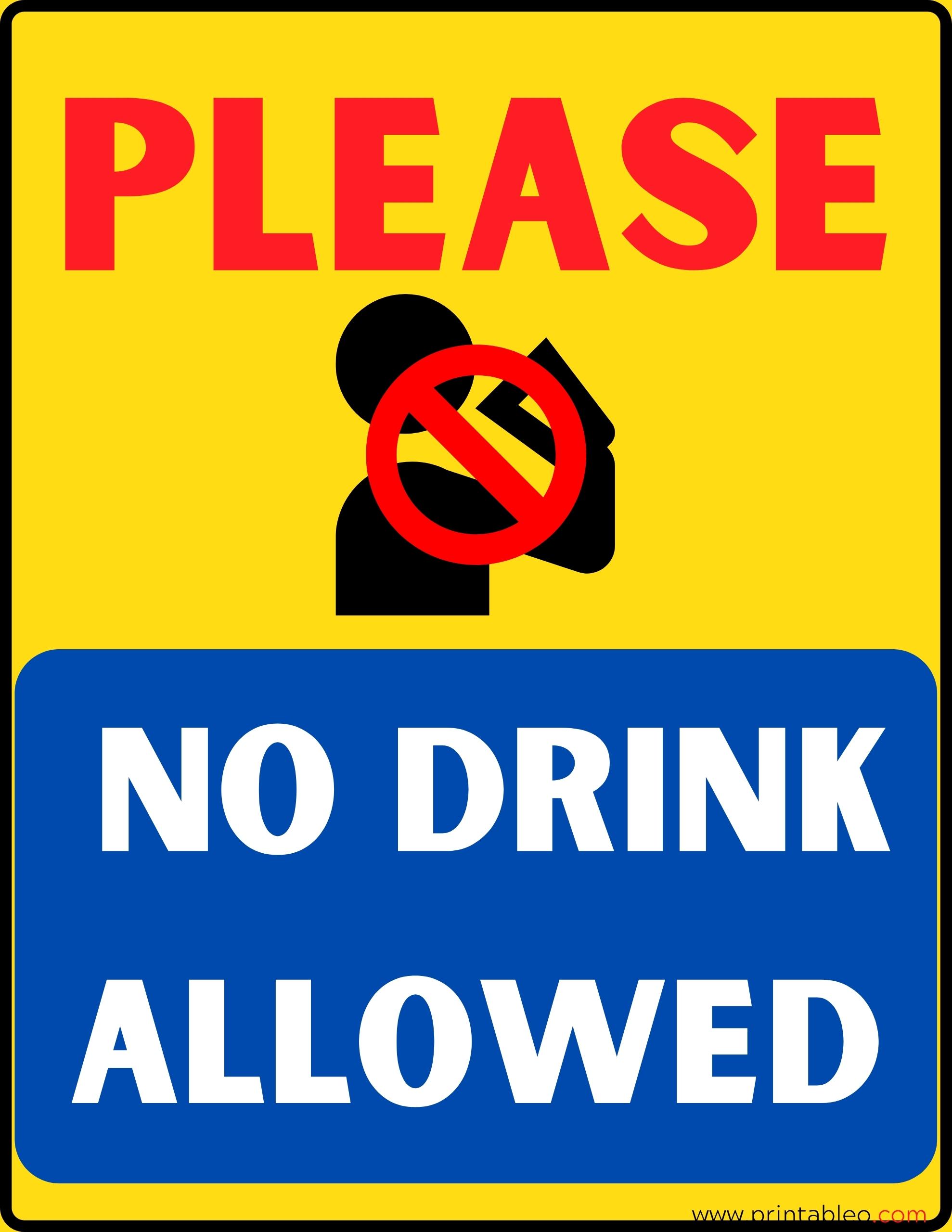 37+ No Food Or Drink Sign | Printable PDFs - Printableo.Com