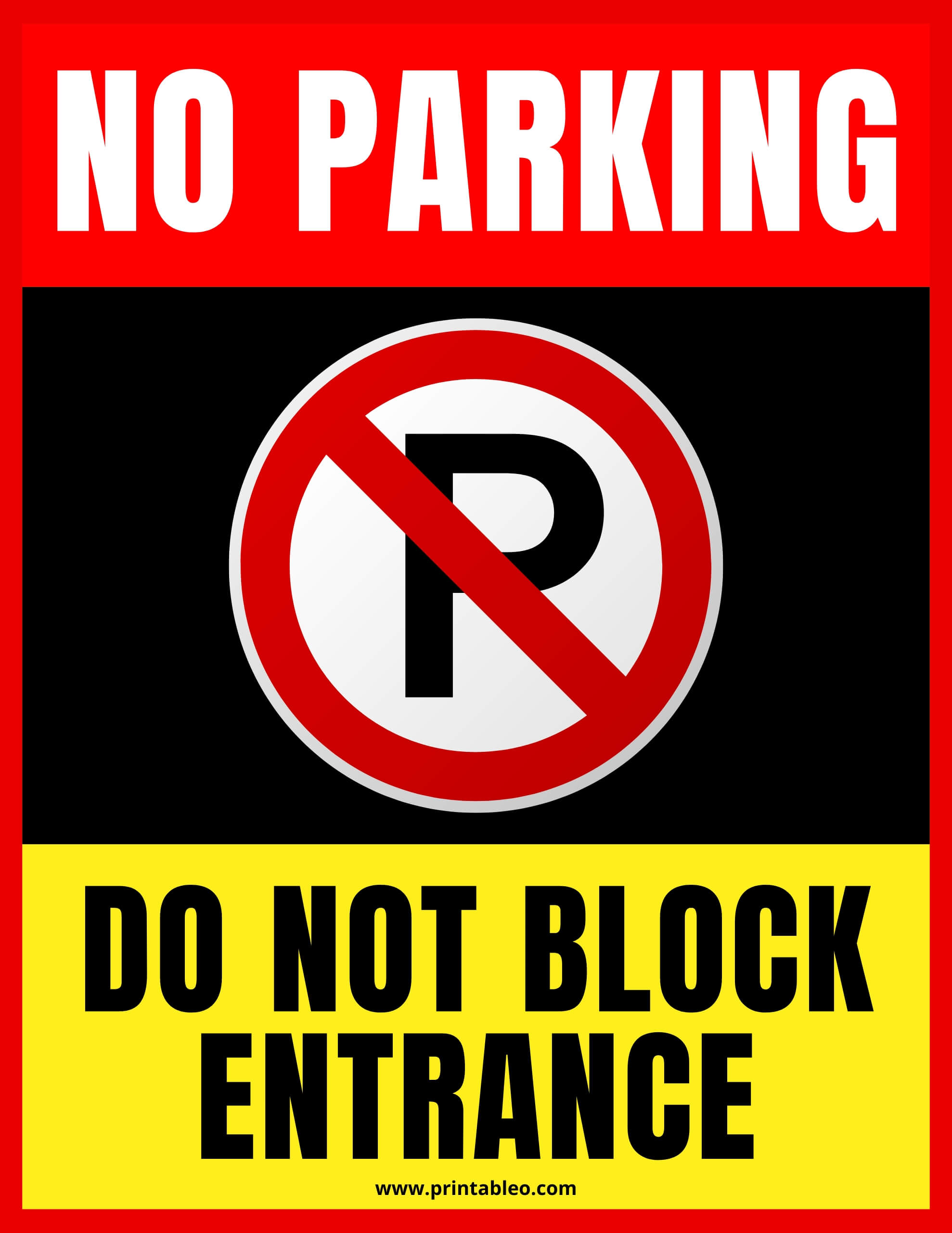76+ No Parking Sign | Download FREE Printable PDFs