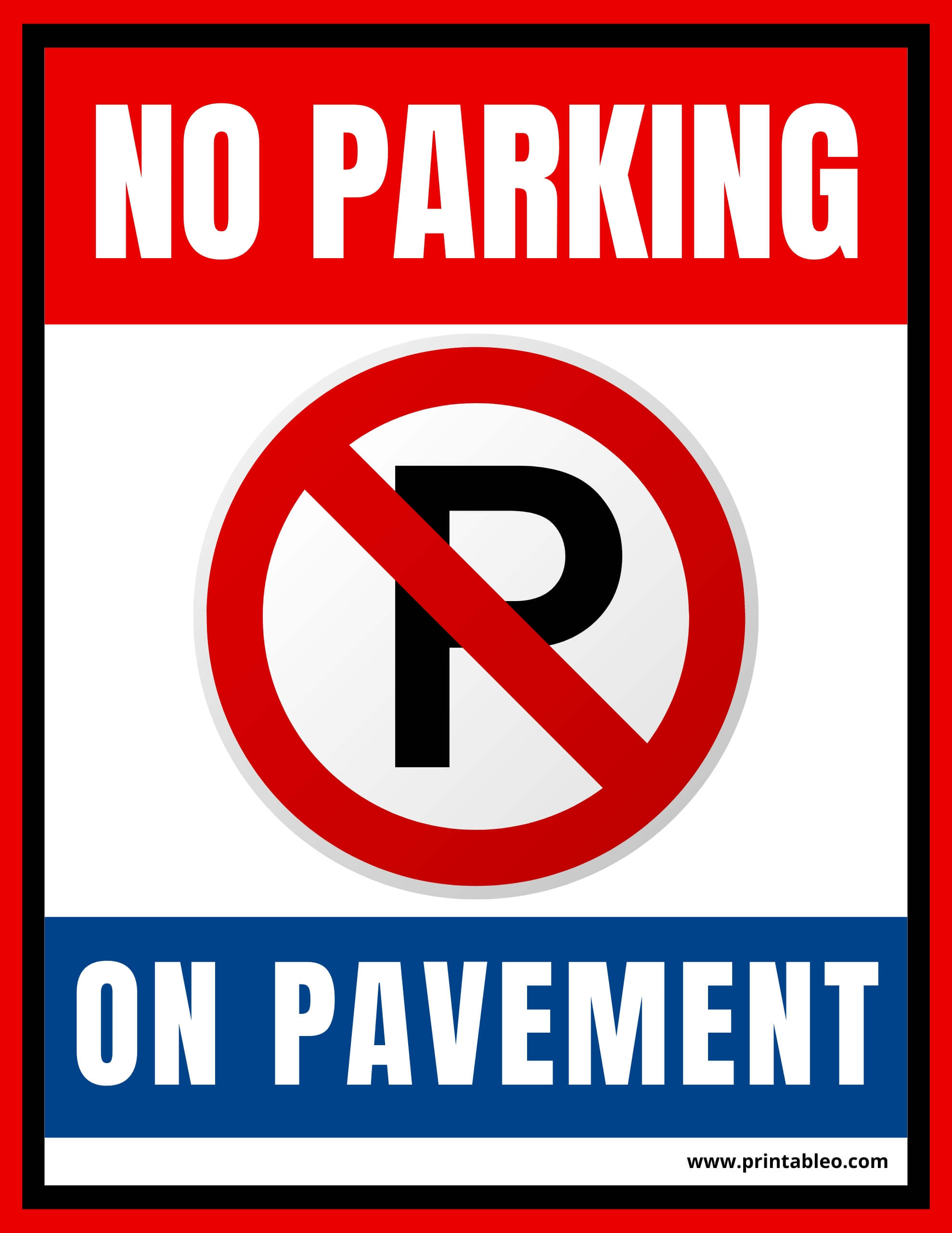 76+ No Parking Sign | Download FREE Printable PDFs