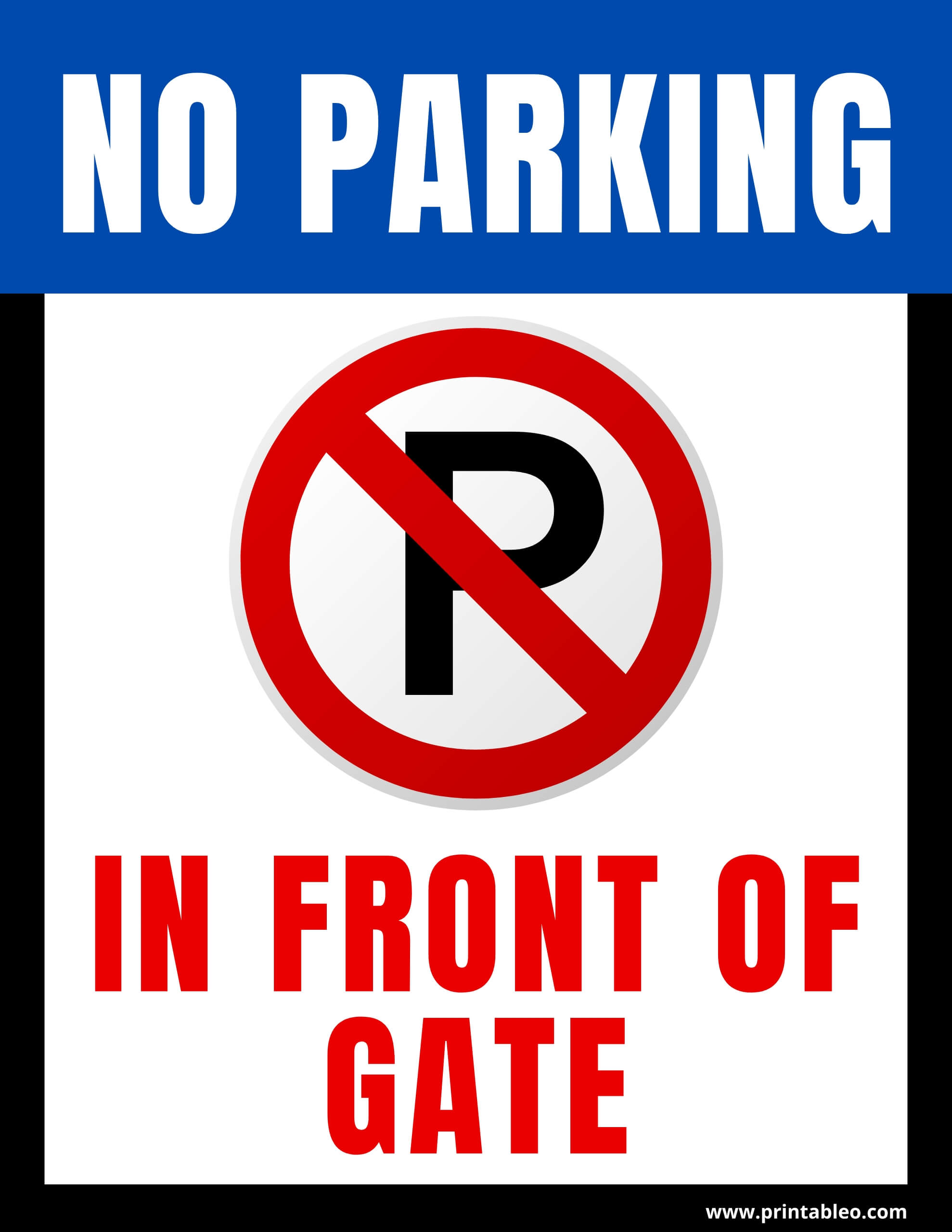 76+ No Parking Sign | Download FREE Printable PDFs