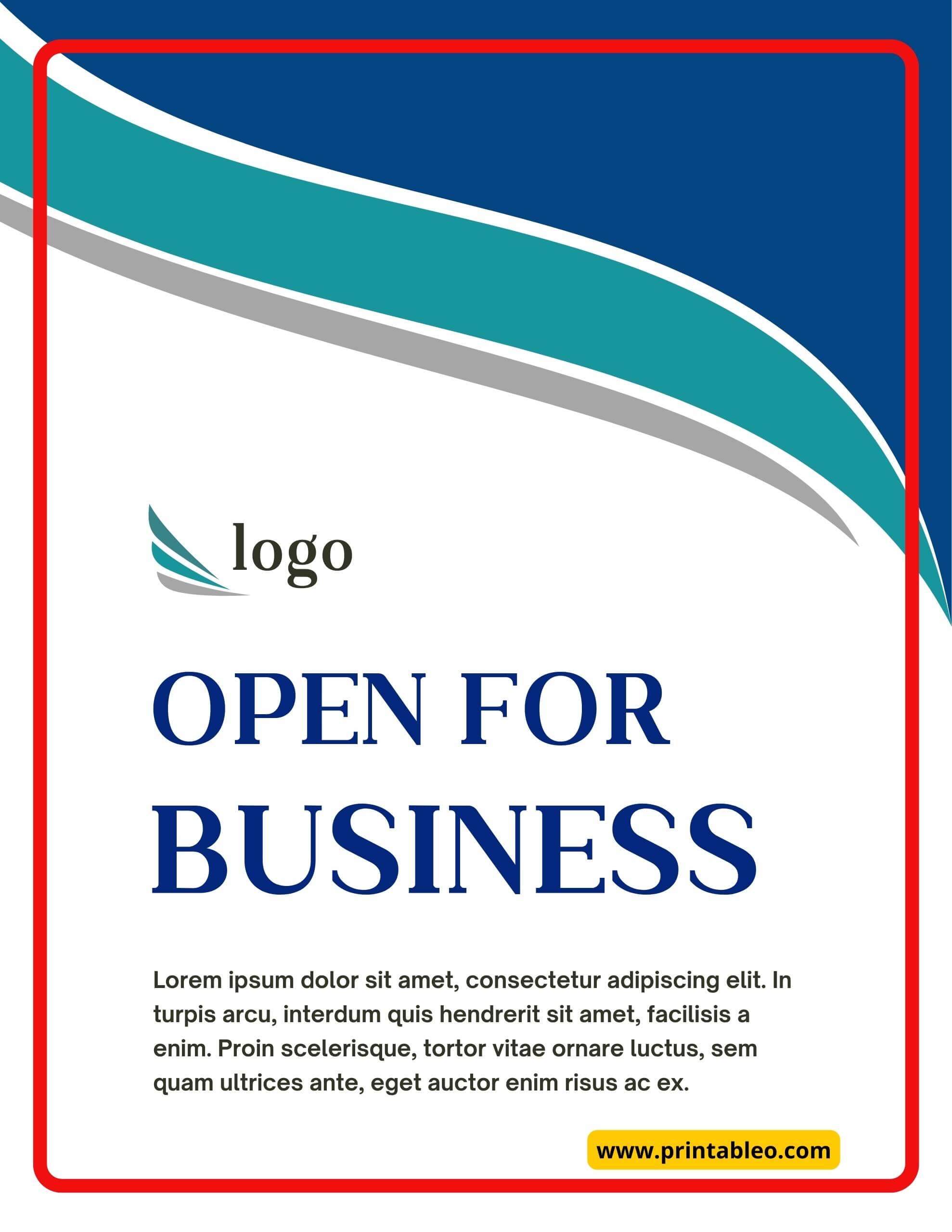 22+Business Open Sign Printable Templates - Printableo.Com