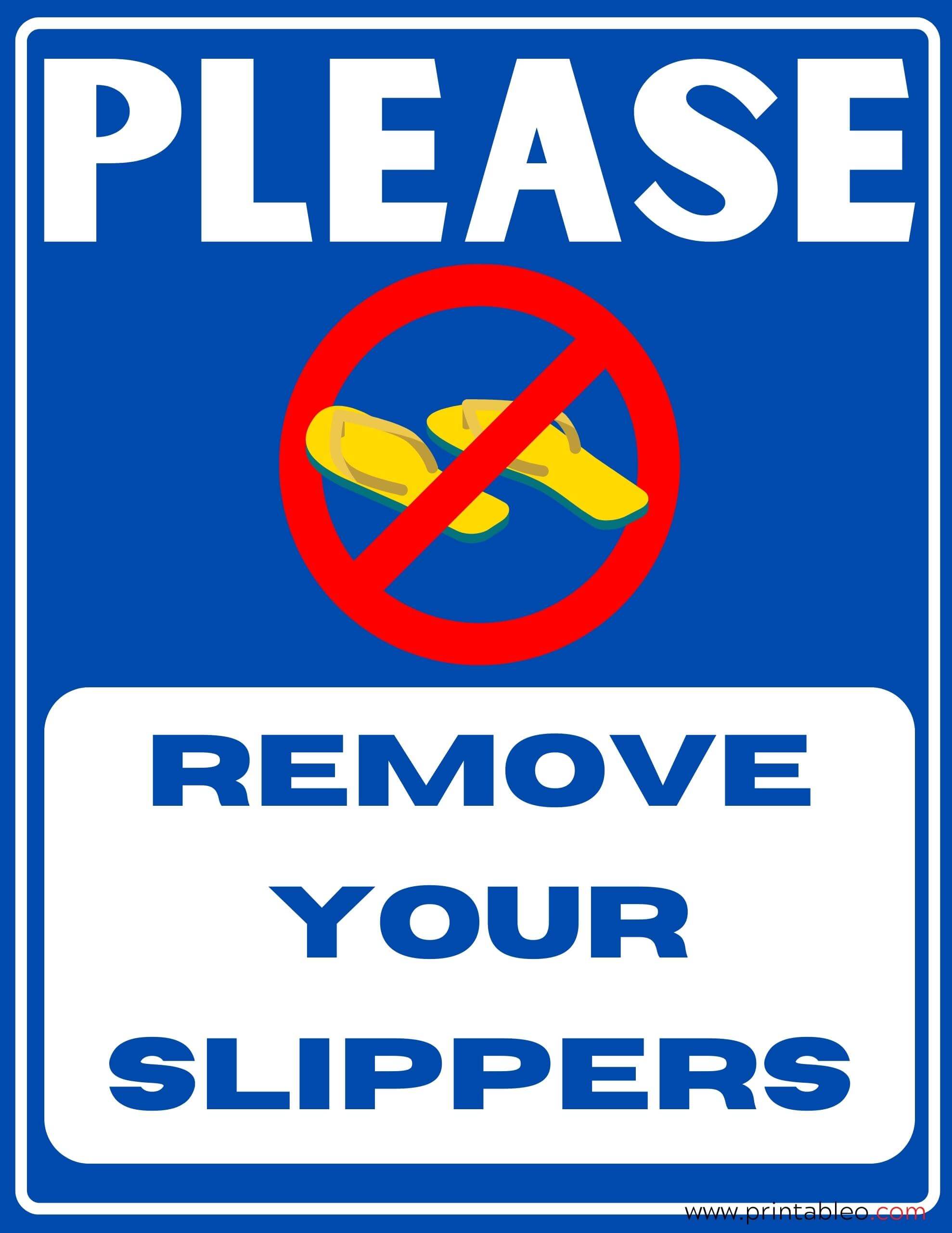 53+ Printable Please Remove Your Shoes Sign