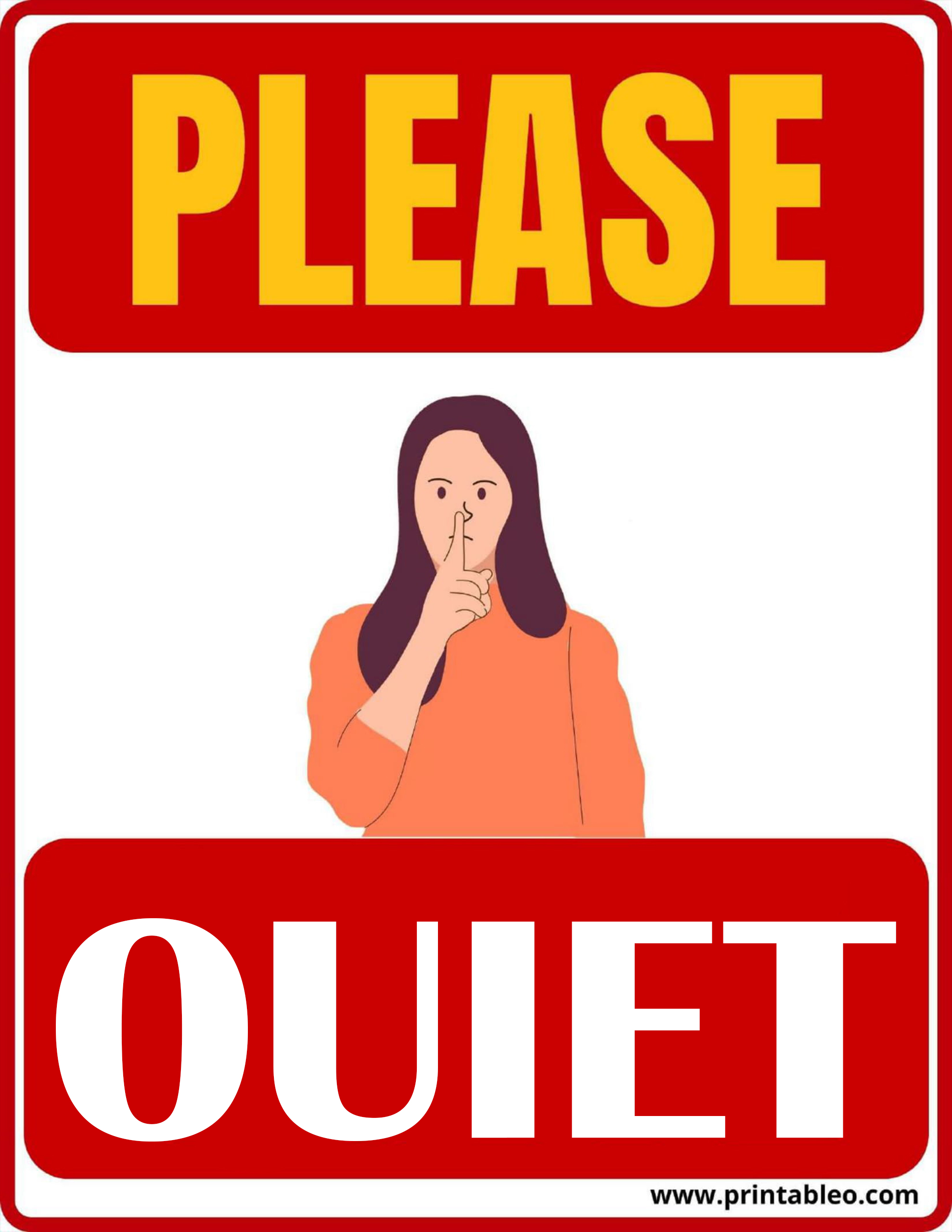 34+ Please Be Quite Signs | Download Free Printable