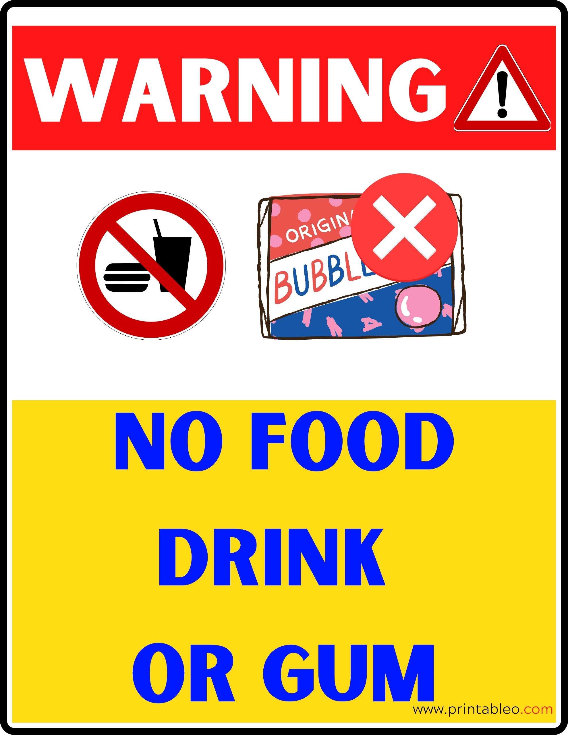 37+ No Food Or Drink Sign | Printable PDFs - Printableo.Com