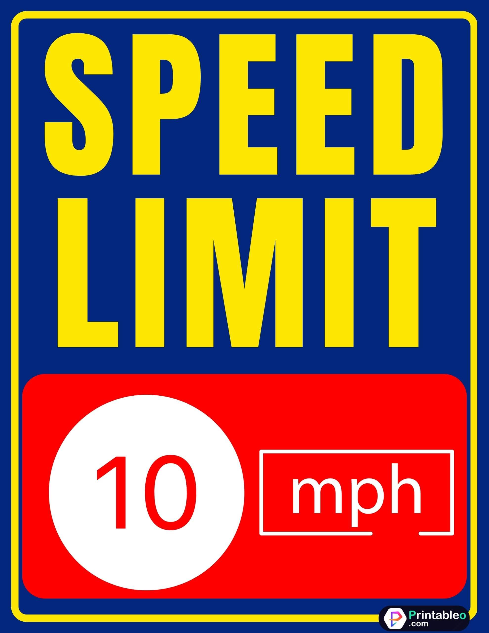40+ Speed Limit Sign - Printableo.Com