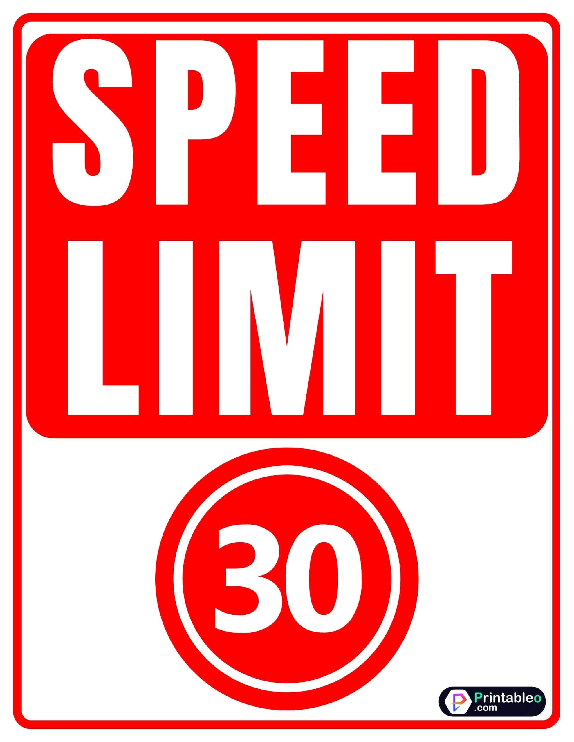 40+ Speed Limit Sign - Printableo.Com