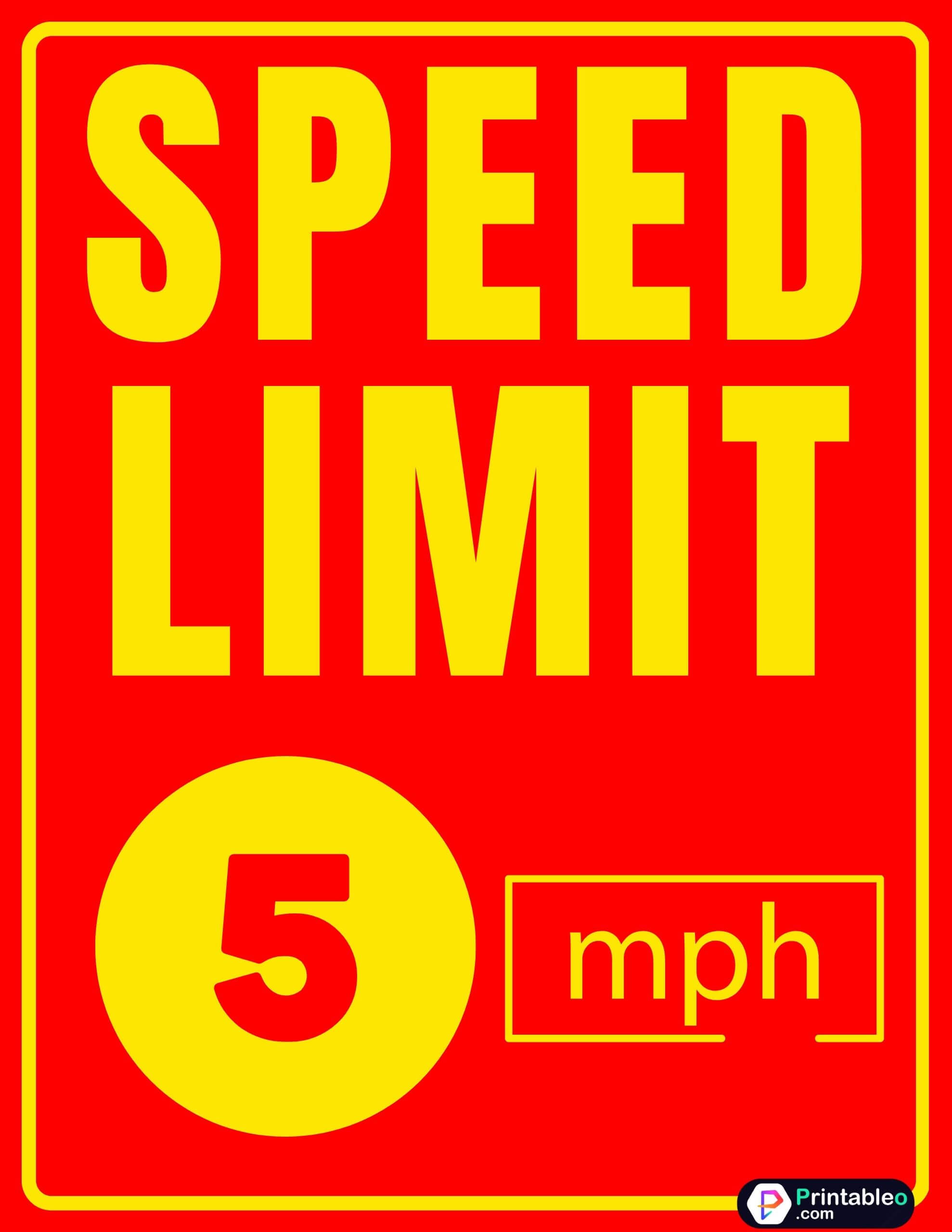 40+ Speed Limit Sign - Printableo.Com