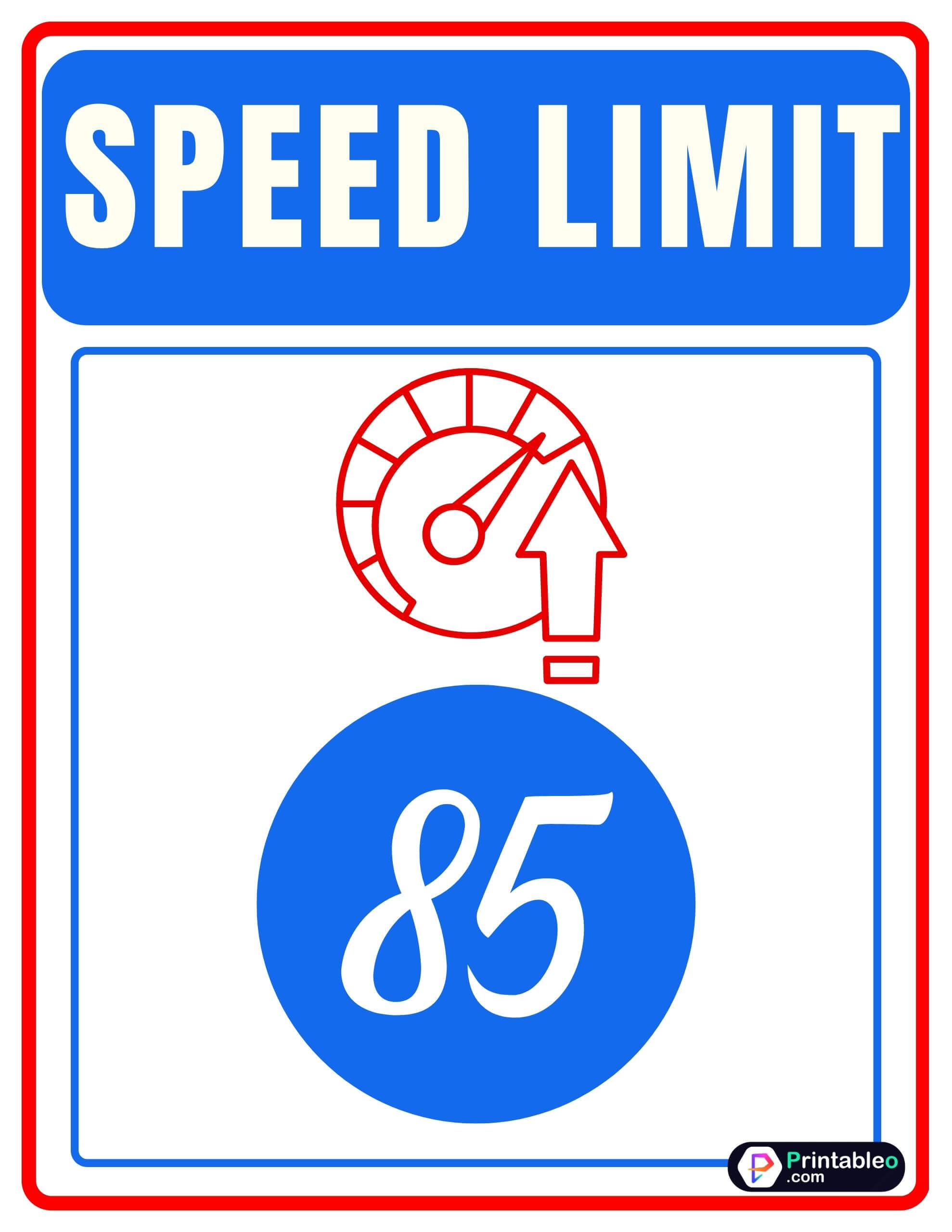 40+ Speed Limit Sign - Printableo.Com