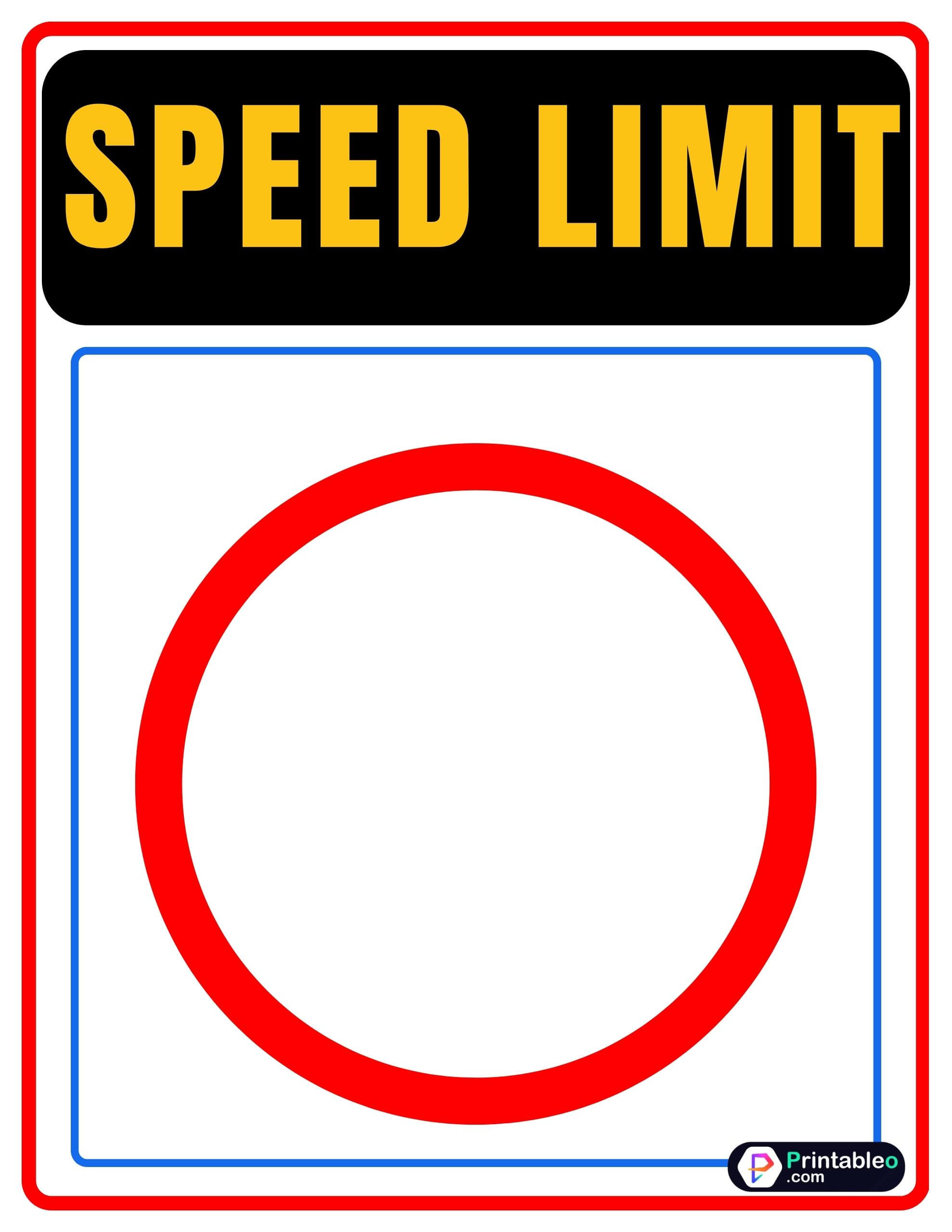 40+ Speed Limit Sign - Printableo.Com