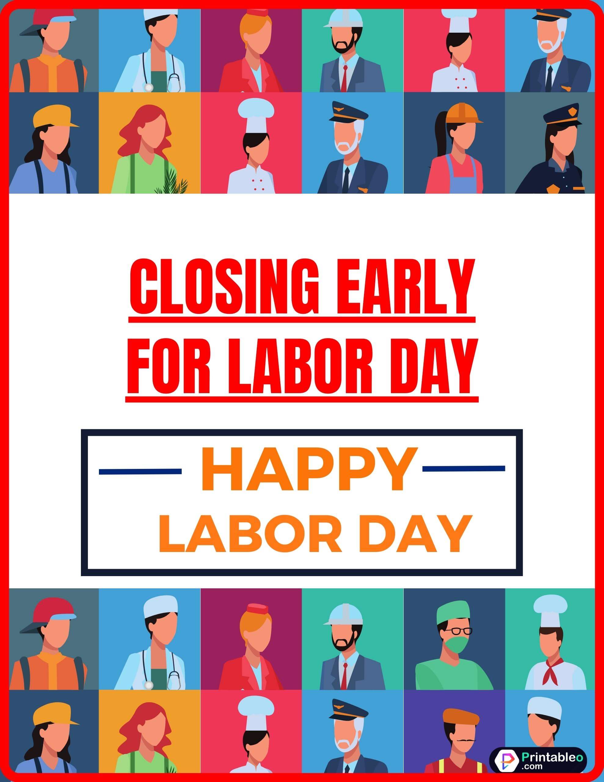 22+Closing Early Sign | Printable PDF - Printableo.Com