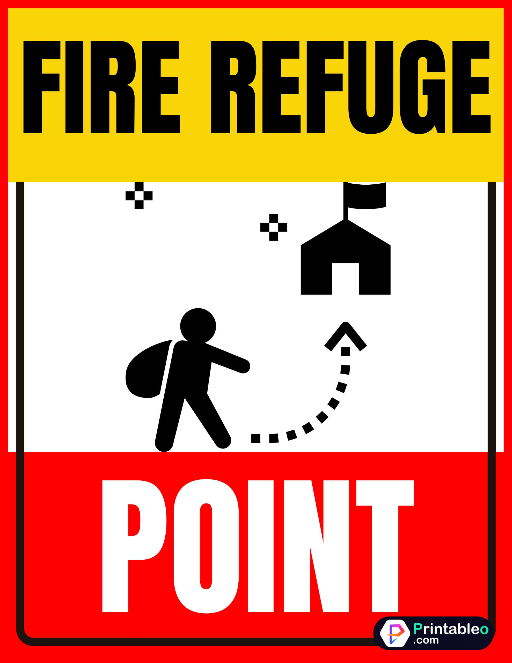 25+ Fire Point Sign | Printable Assembly Point PDFs