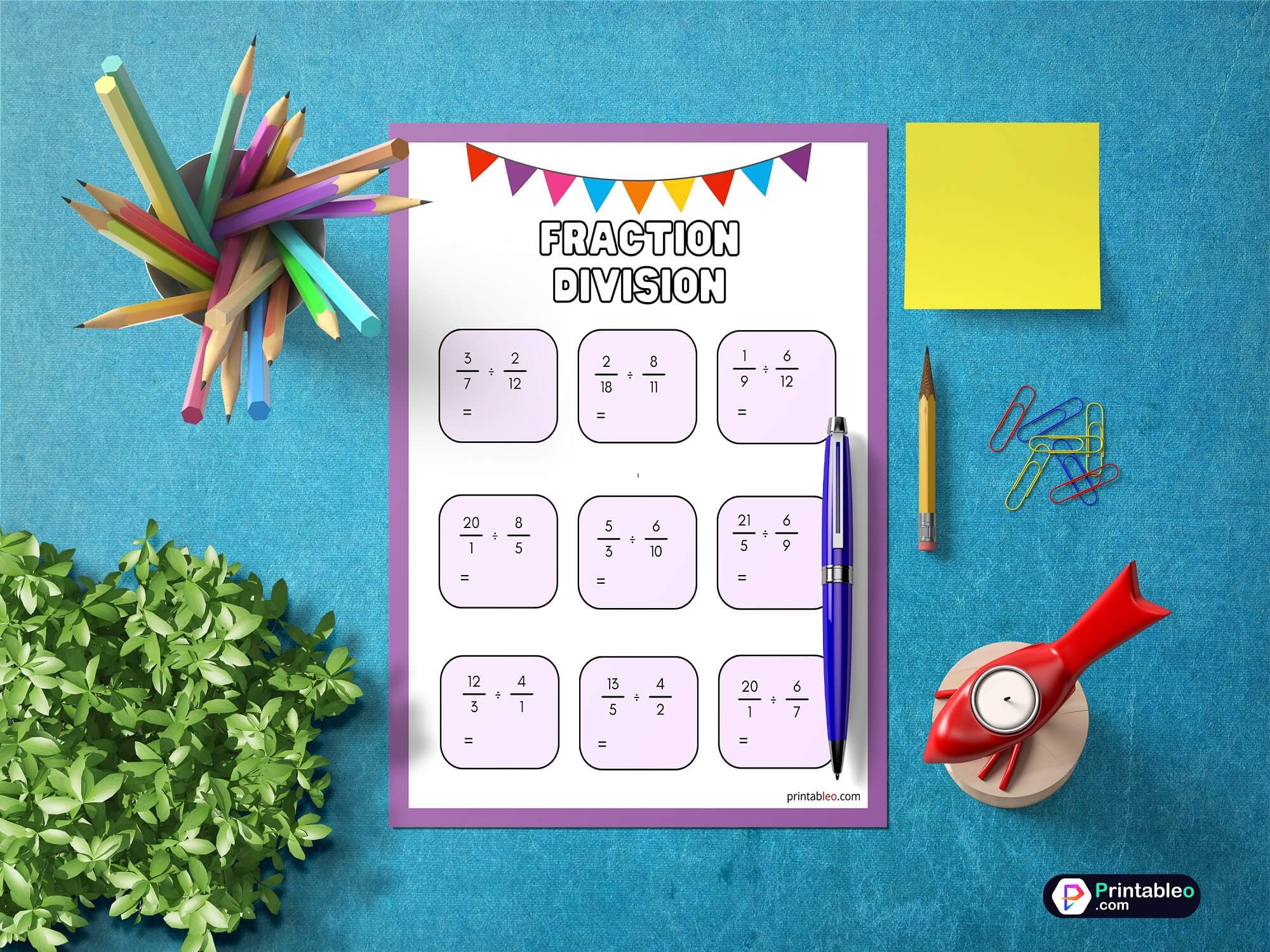 25+ Fraction Division Worksheet - Printableo.Com