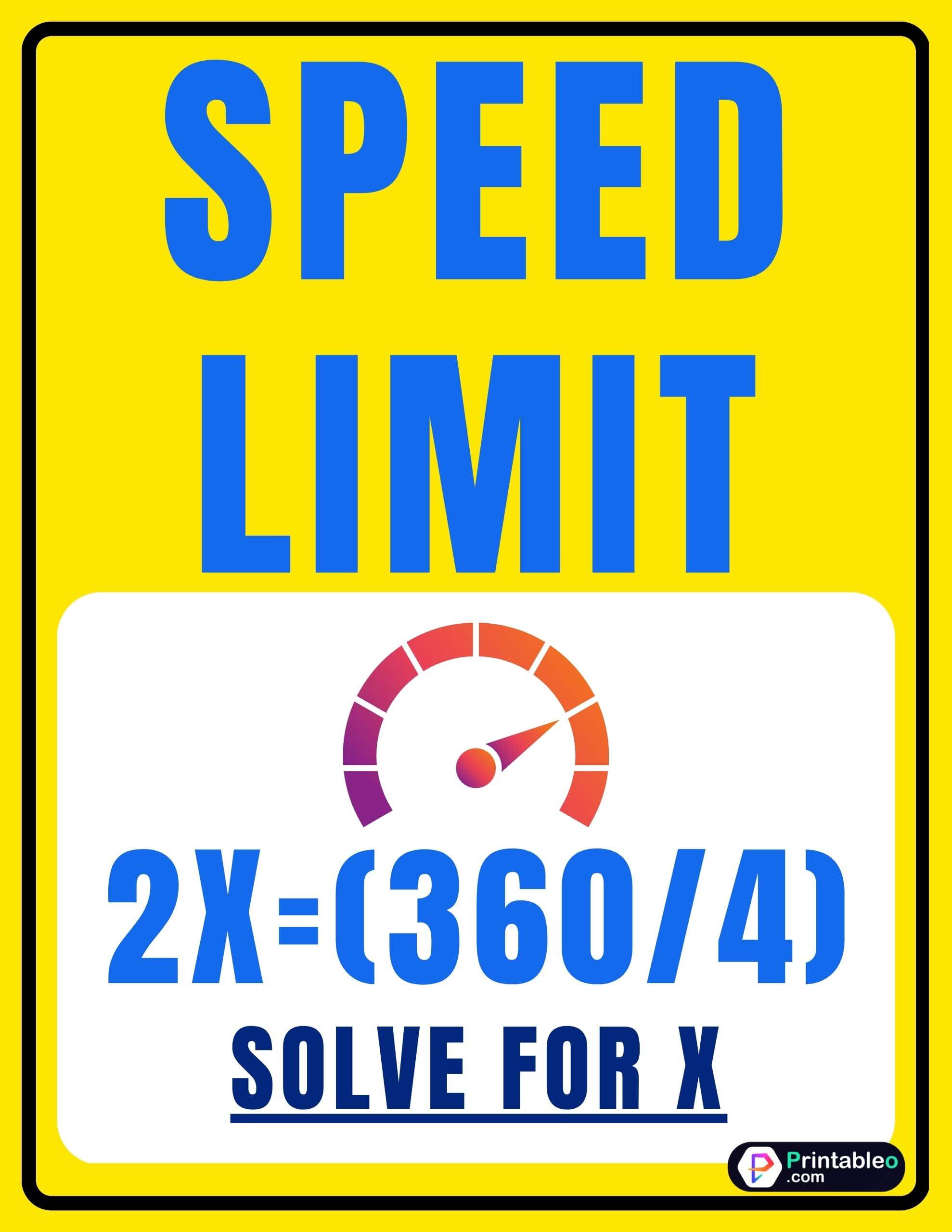 40+ Speed Limit Sign - Printableo.Com