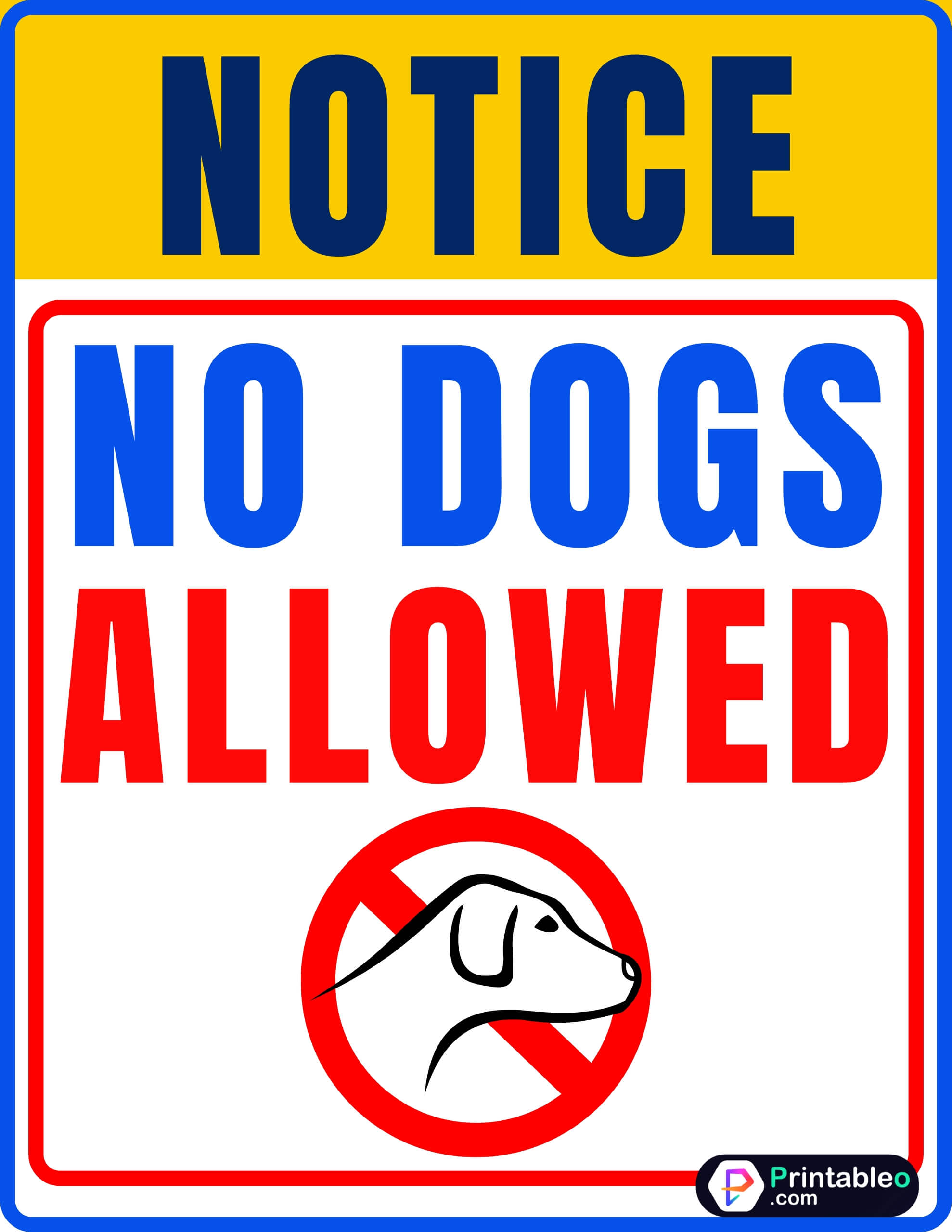 179+ Not Allowed Signs | Free Printable PDFs - Printableo.Com