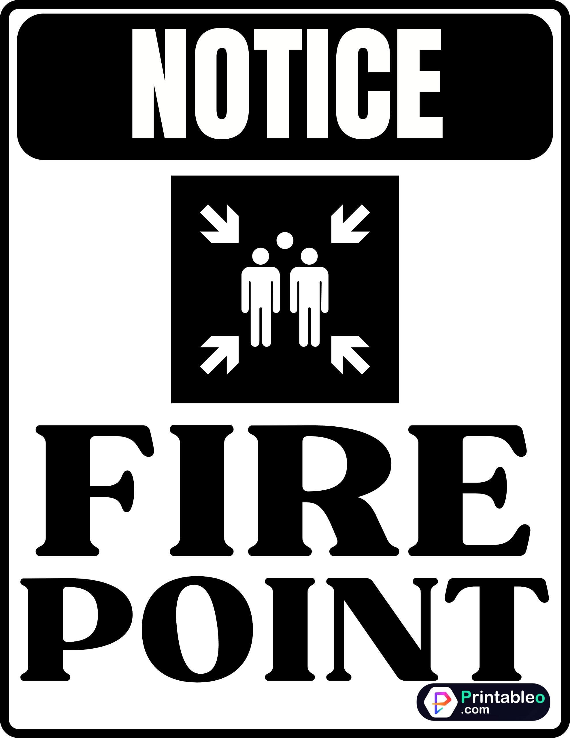 25+ Fire Point Sign | Printable Assembly Point PDFs