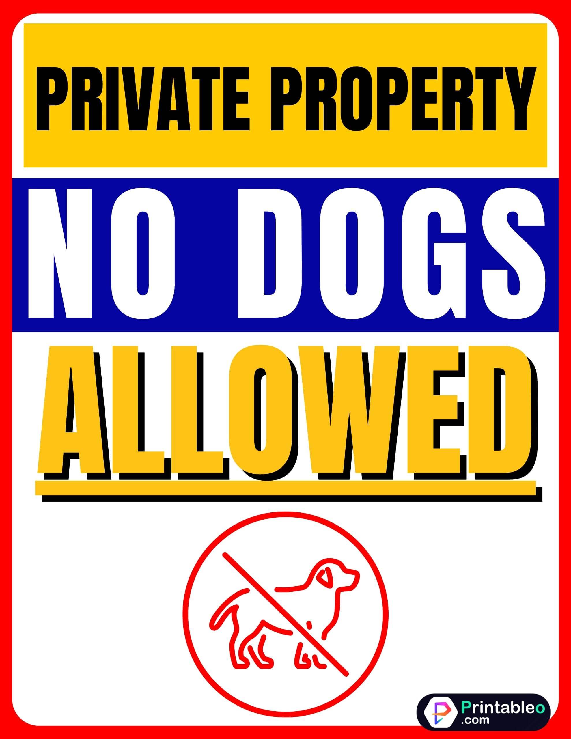 25+ No Dogs Allowed Sign | Download Printable PDFs