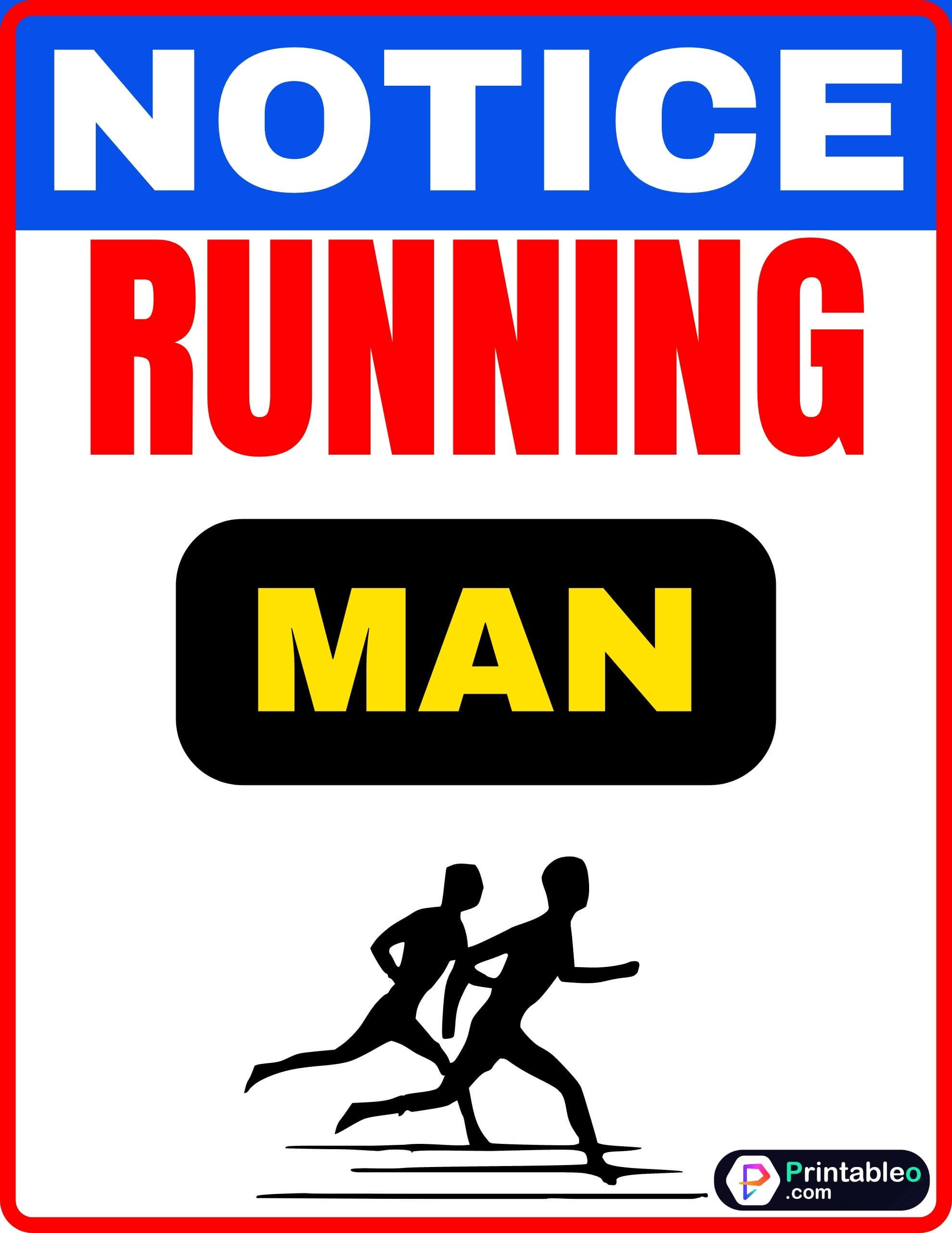 20+Printable No Running Sign | Download FREE PDFs