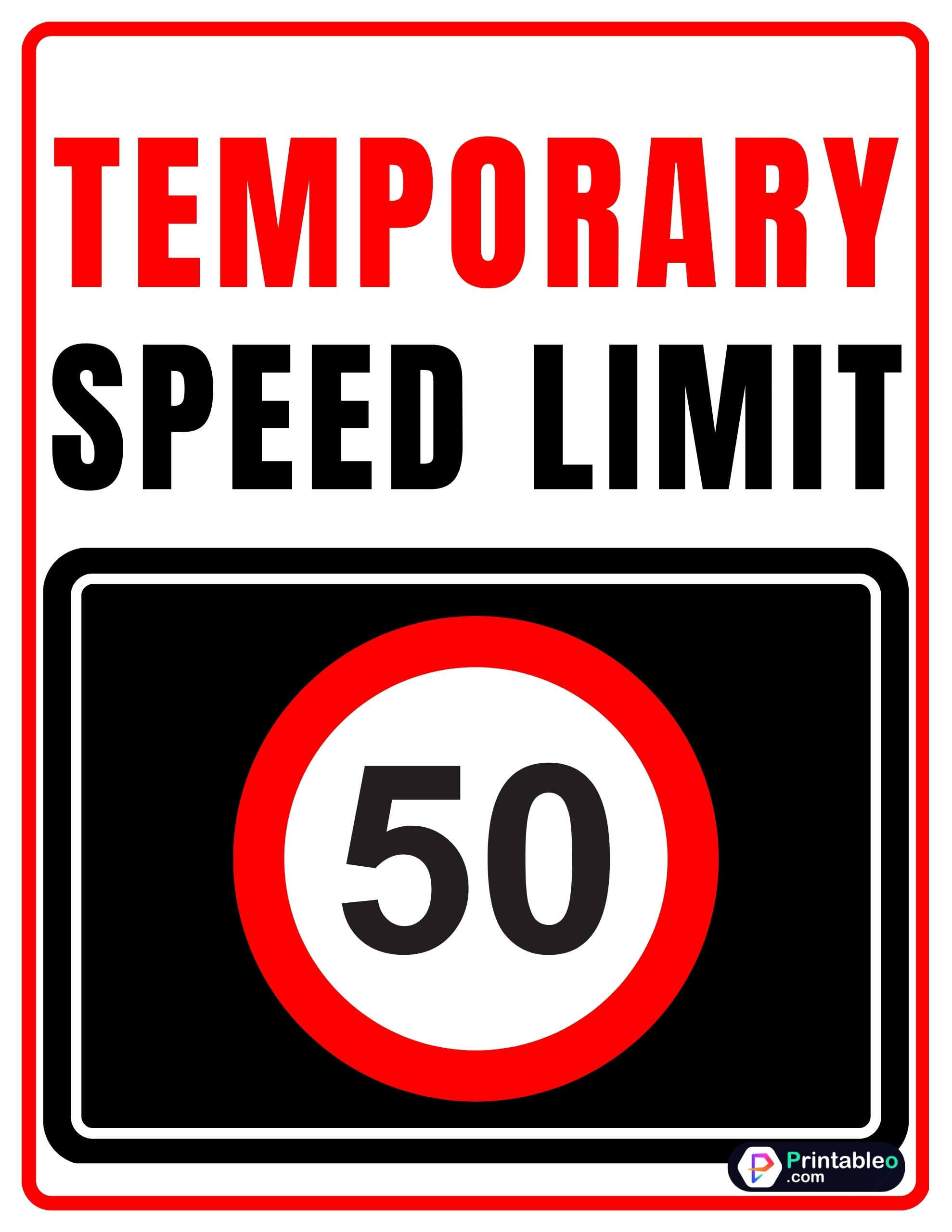 40+ Speed Limit Sign - Printableo.Com