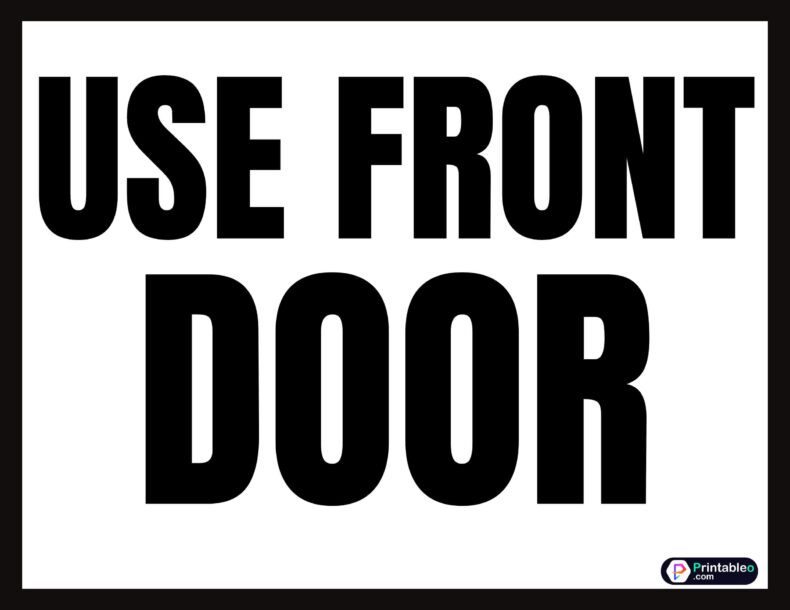 15+ Front Door Sign | Download Printable PDF