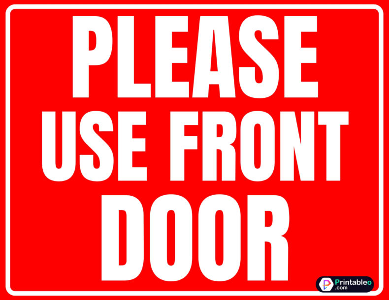 15+ Front Door Sign | Download Printable PDF
