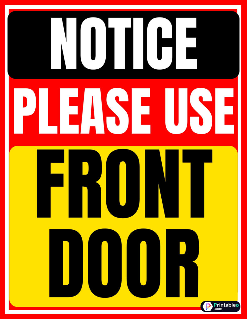 15+ Front Door Sign | Download Printable PDF