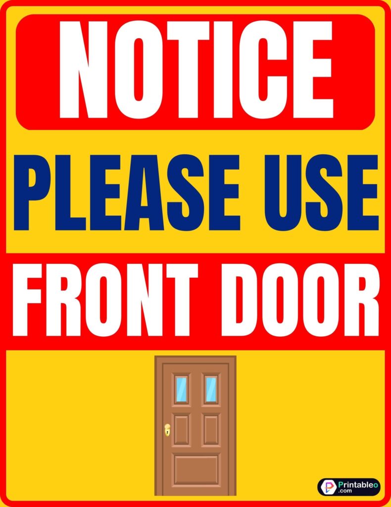 15+ Front Door Sign | Download Printable PDF