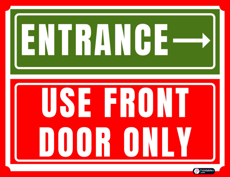 15+ Front Door Sign | Download Printable PDF