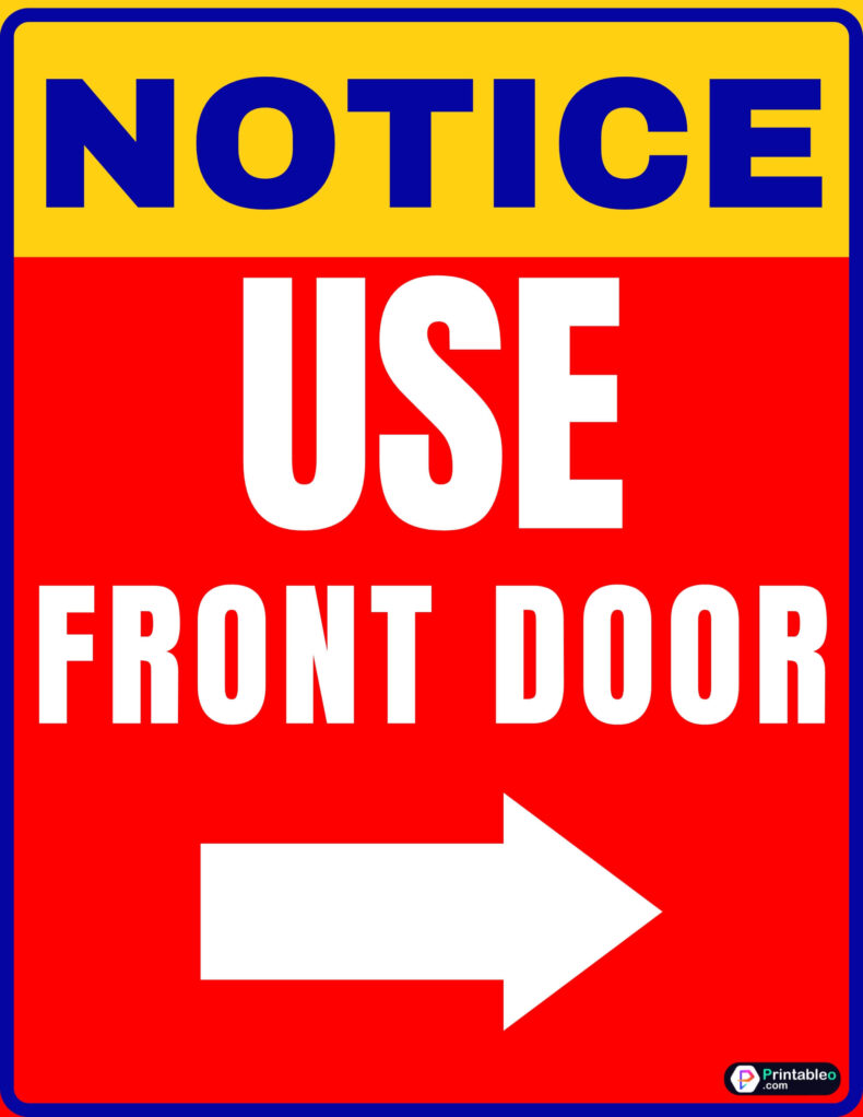 15+ Front Door Sign | Download Printable PDF