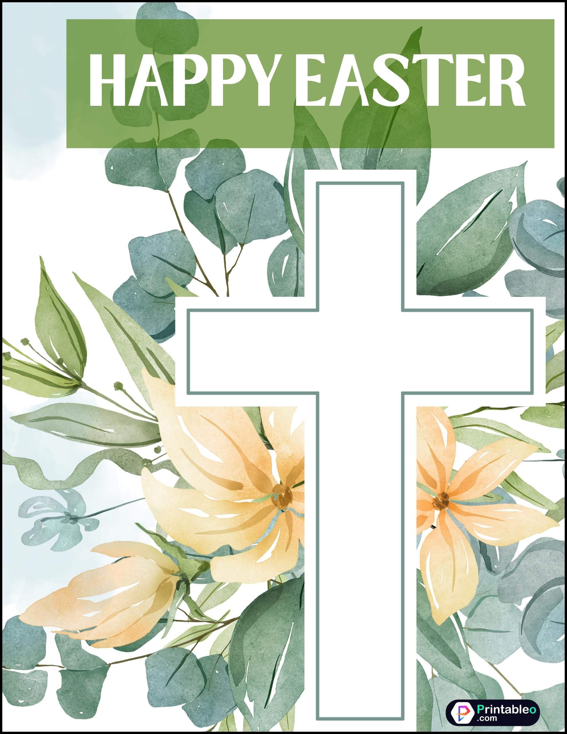 10+ Easter Cross (Printable & Clip Arts) - Printableo.Com