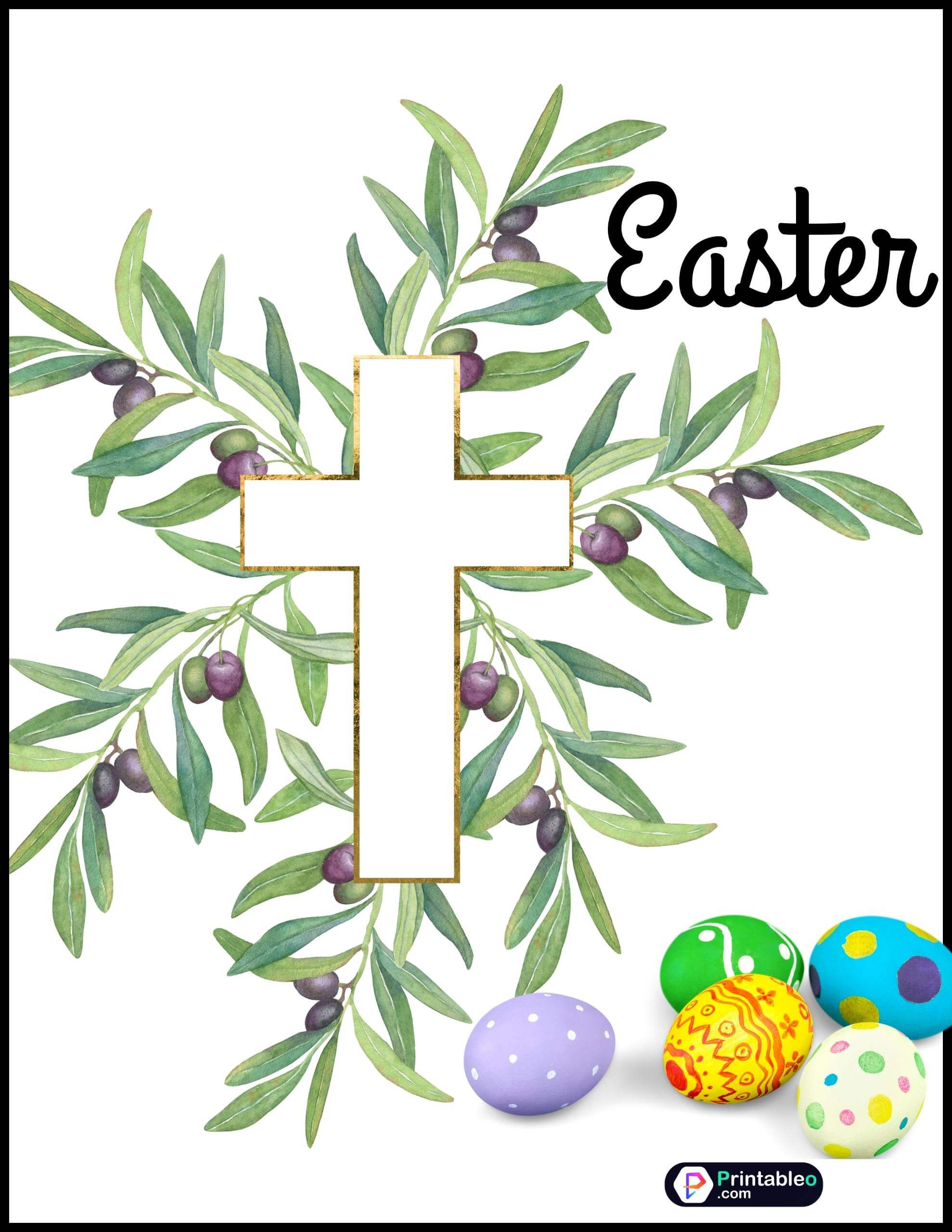 10+ Easter Cross (Printable & Clip Arts) - Printableo.Com