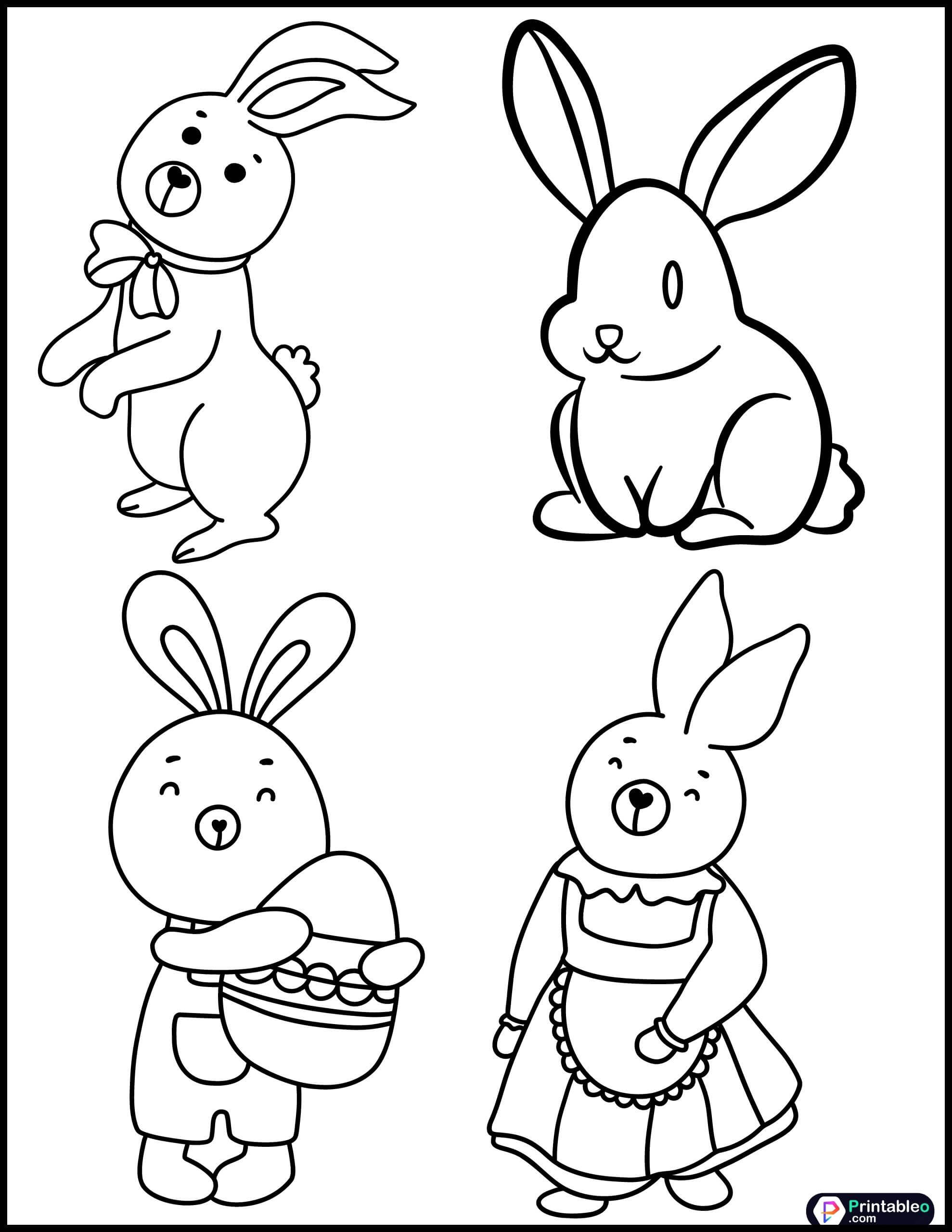 21+ Cute Easter Coloring Pages - Printableo.Com